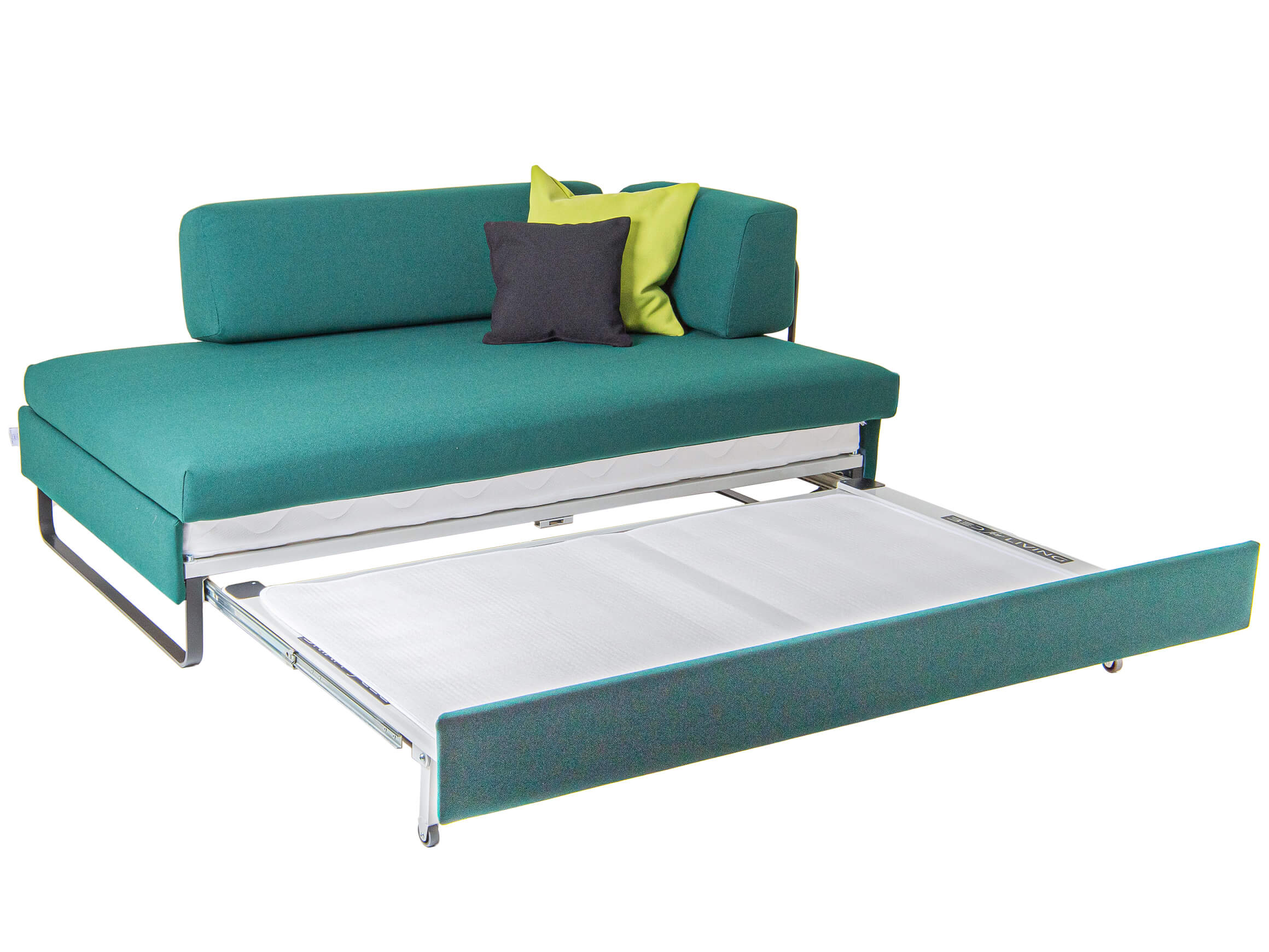 Bettsofa Bed For Living Swiss Plus / Farbe: Grün Lime Schwarz