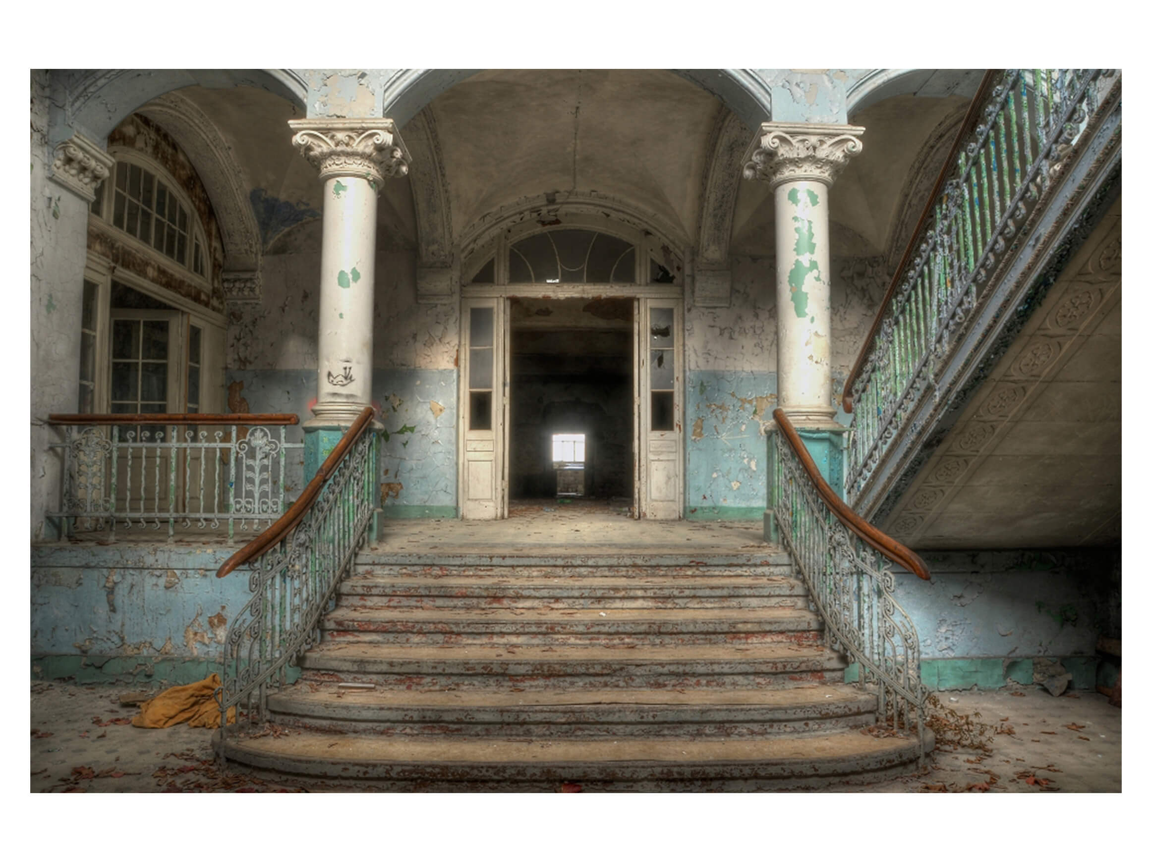Digital print on acrylic glass Lost Place Staircase 1 image LAND / Size ...
