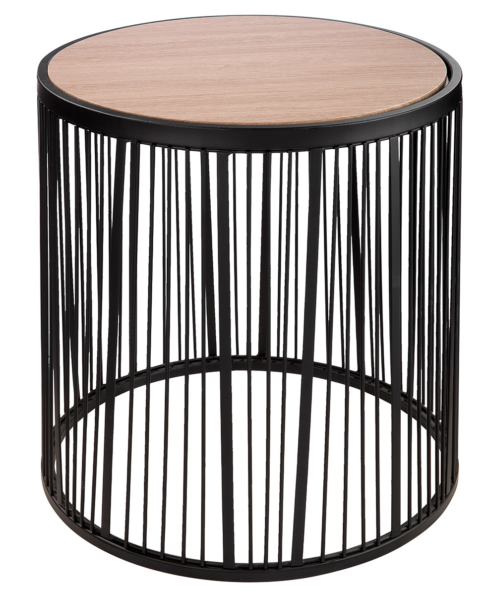 Table d'appoint Stripes, Noir H : 50 cm Gilde