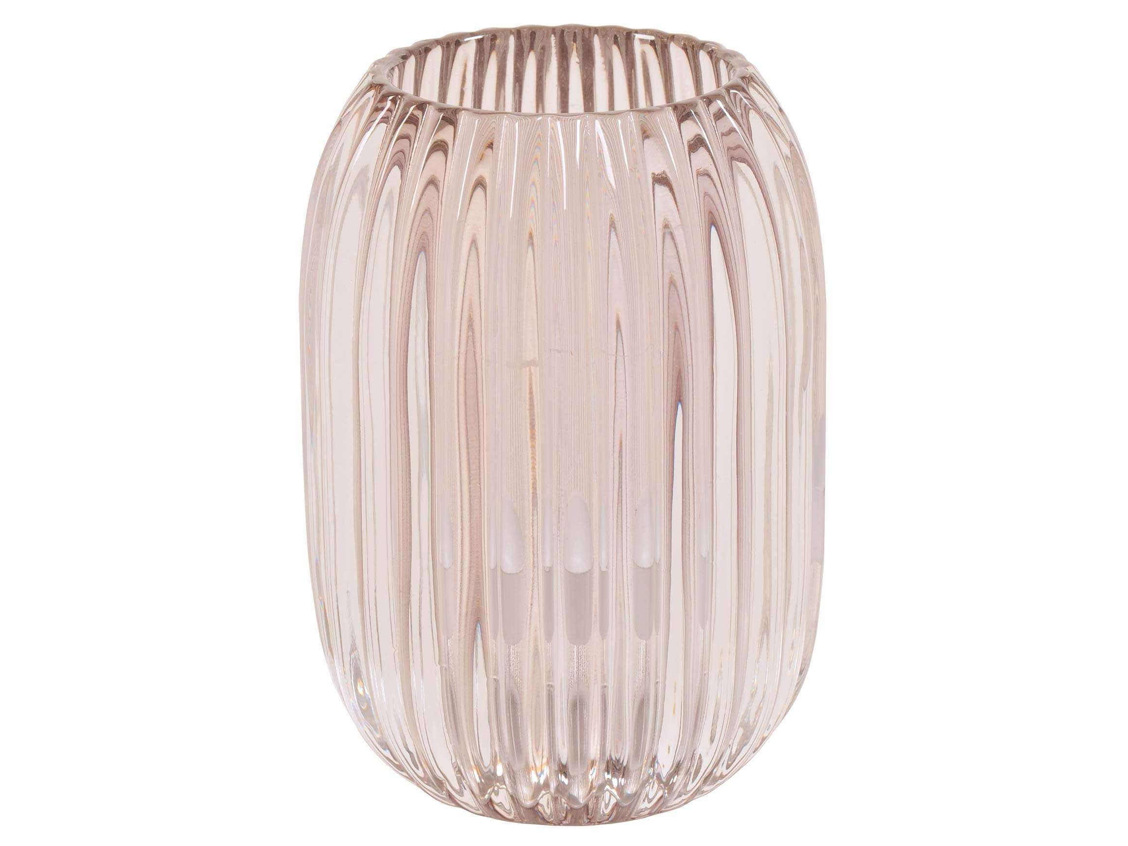 Vase Glas Getupft Rosa H: 12 cm Edg