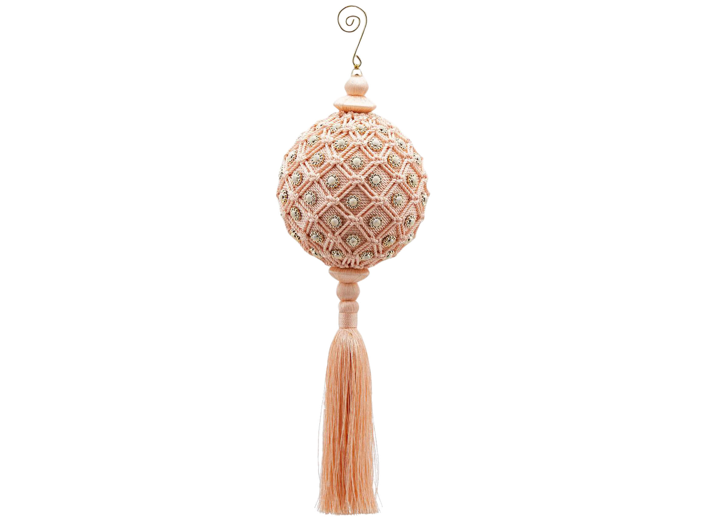 Weihnachtskugel Mit Quaste Rose H: 36 cm Edg