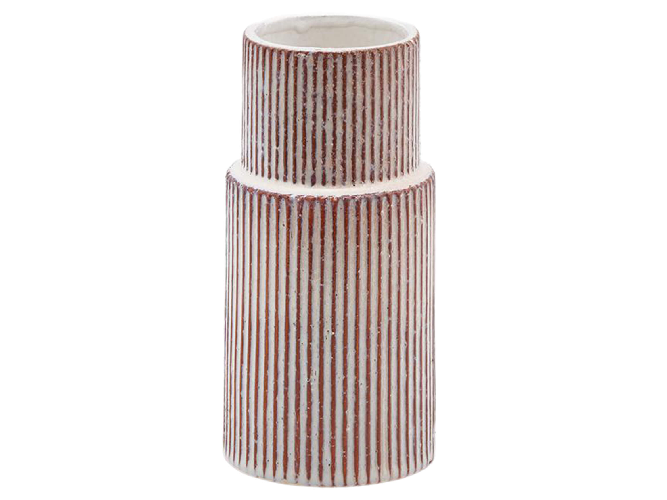Vase Keramik Streifen H: 21 cm Edg