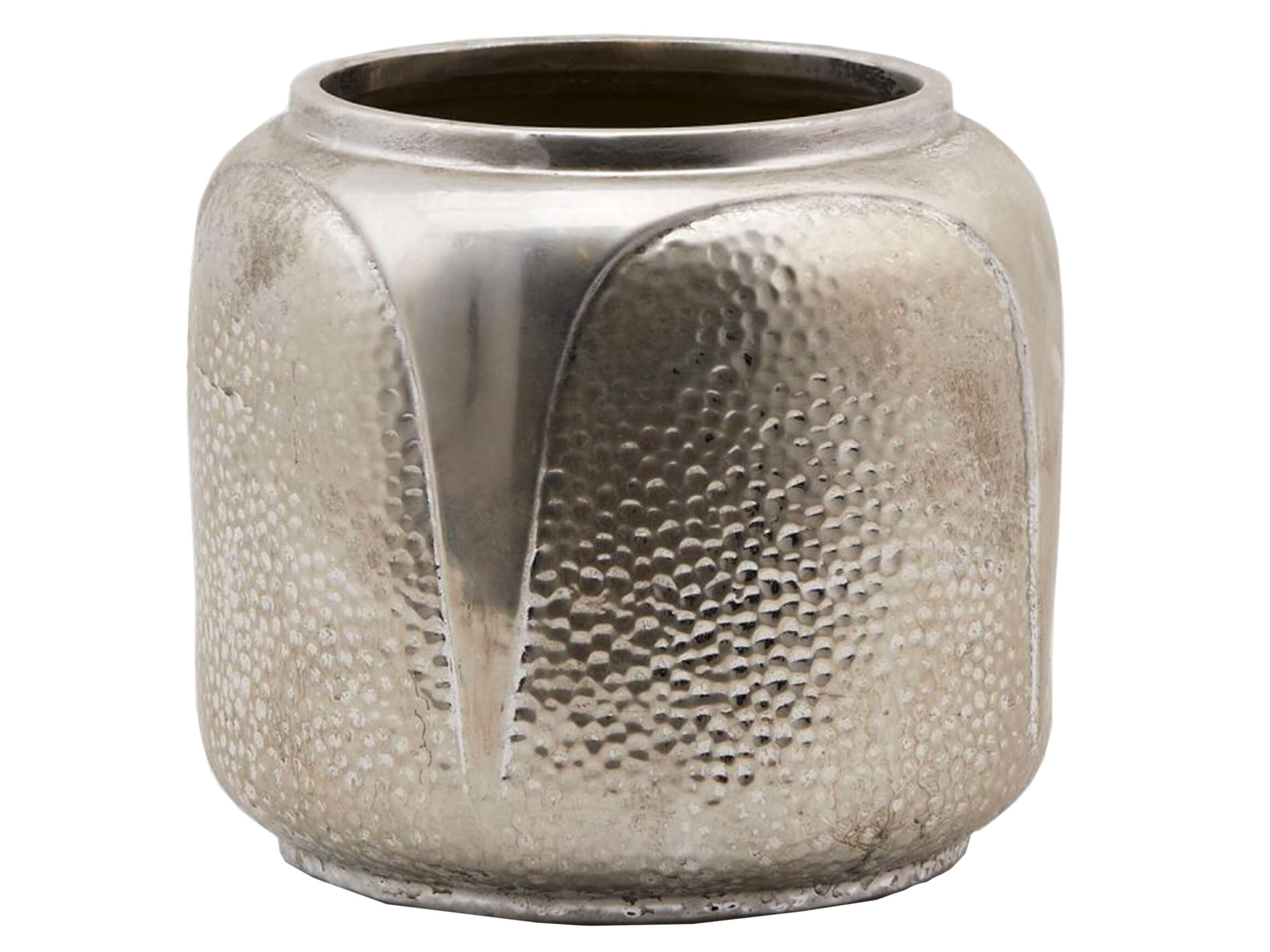 Vessel Silver Hammered H: 21 cm Edg
