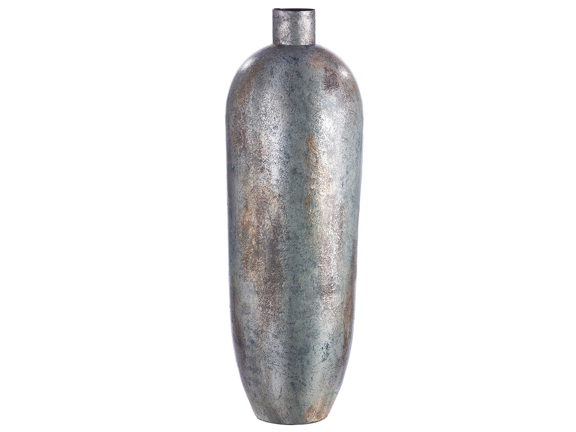 Vase Metall Grau Blau H: 92 cm Gilde