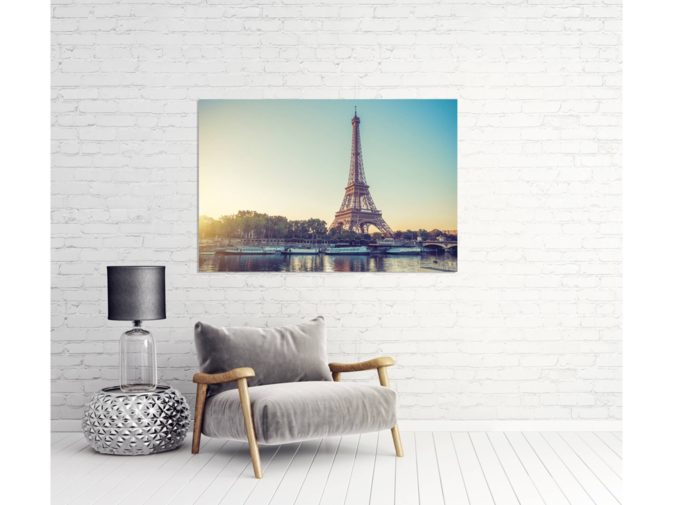 Digitaldruck auf Acrylglas Eiffelturm image LAND / Grösse: 120 x 80 cm