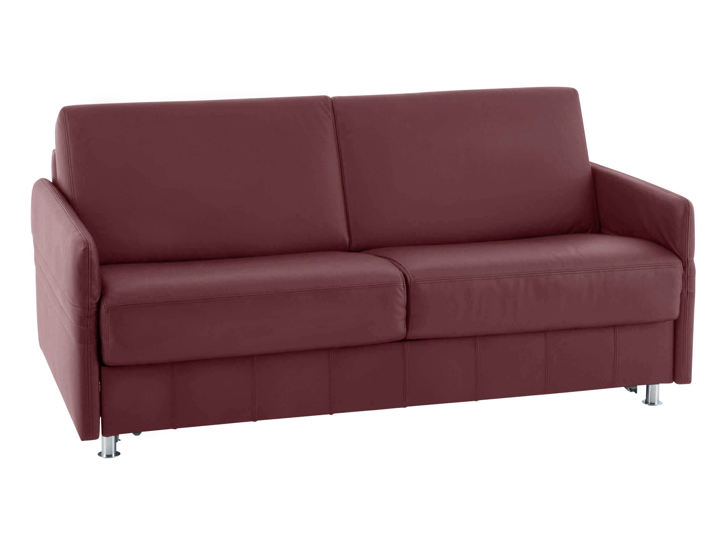Bettsofa Mexico Leder Bali / Farbe: Bordeaux / Material:
