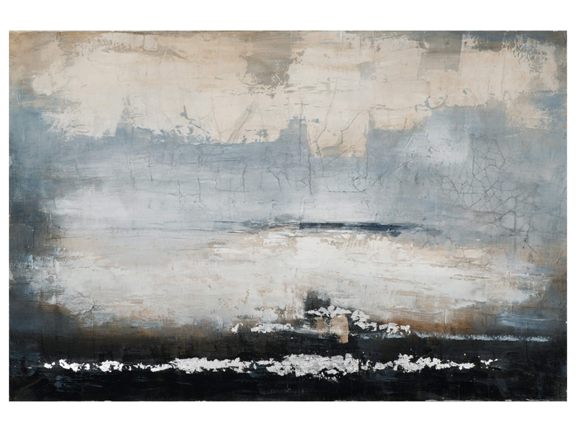 Tableau Composition de couleurs en noir et blanc image LAND