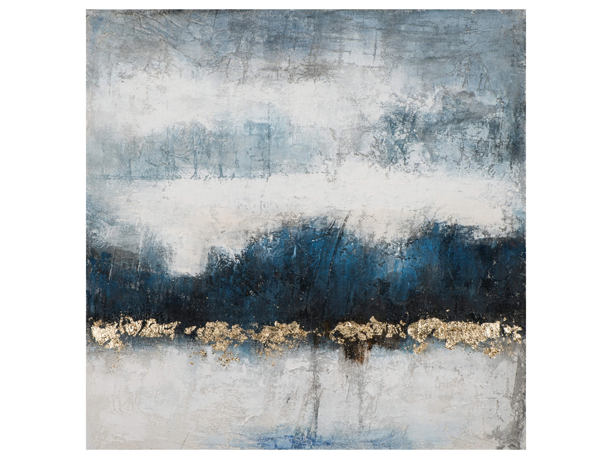 Tableau Composition de couleurs en blanc et bleu royal 1 image LAND