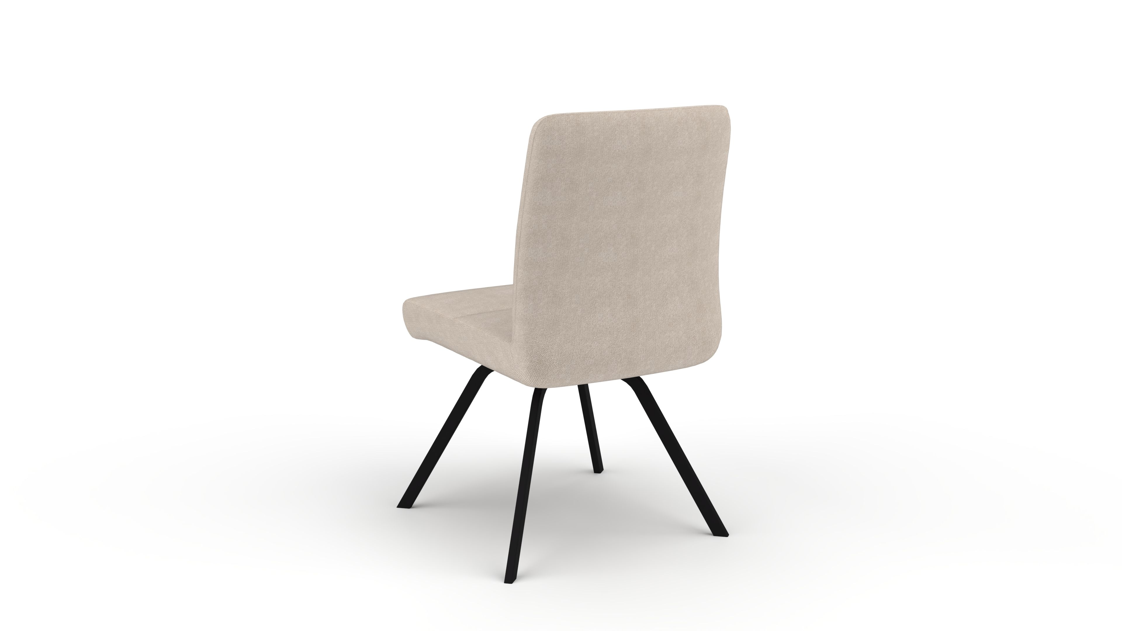 Chair Canopus - by UrbanDesign | Swivel Function, Black Base, Beige Fabric