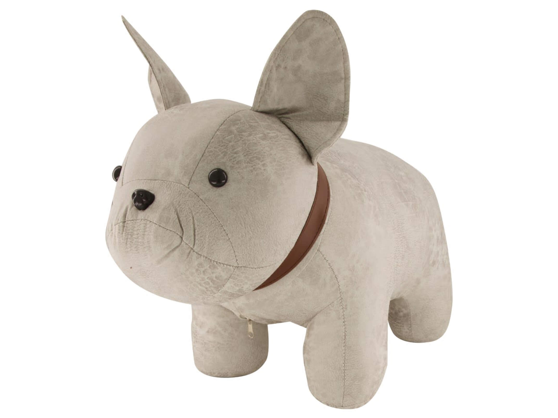 Hocker Hund Hellgrau H: 30 cm Decofinder