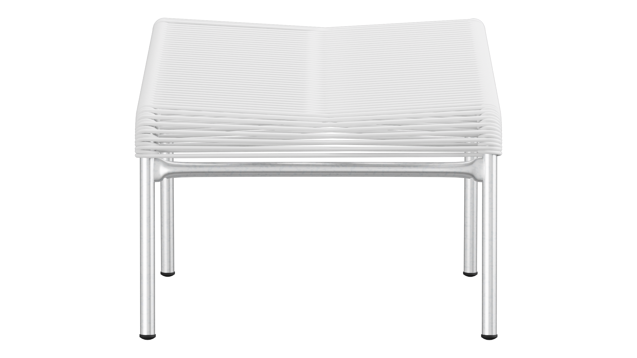Tabouret Spaghetti Säntis galvanisé à chaud d'Schaffner / Couleur : blanc