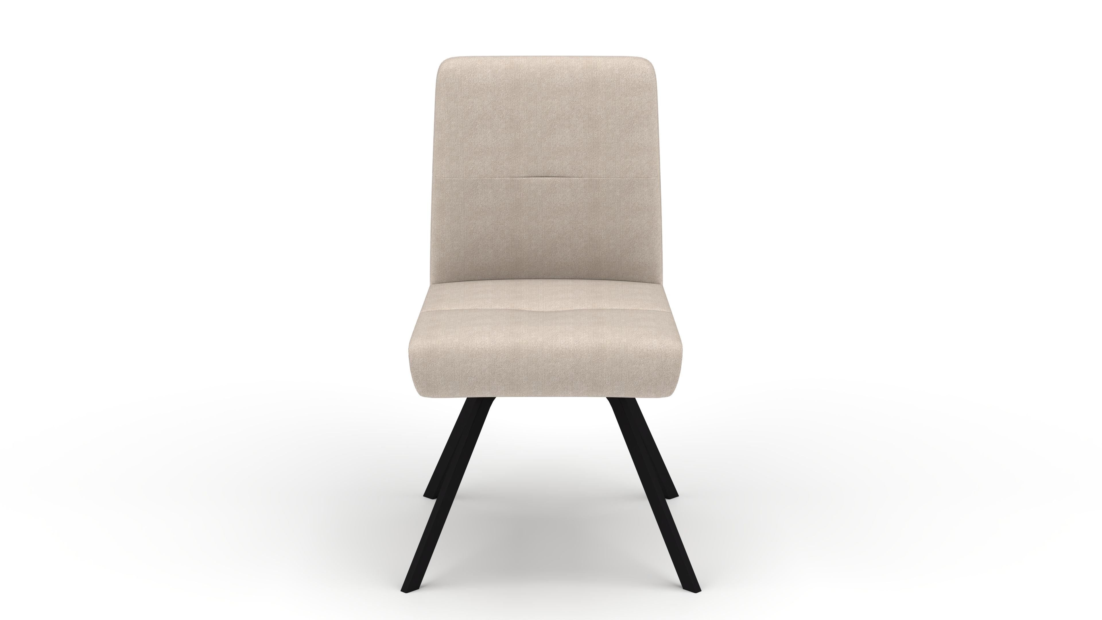 Chair Canopus - by UrbanDesign | Swivel Function, Black Base, Beige Fabric