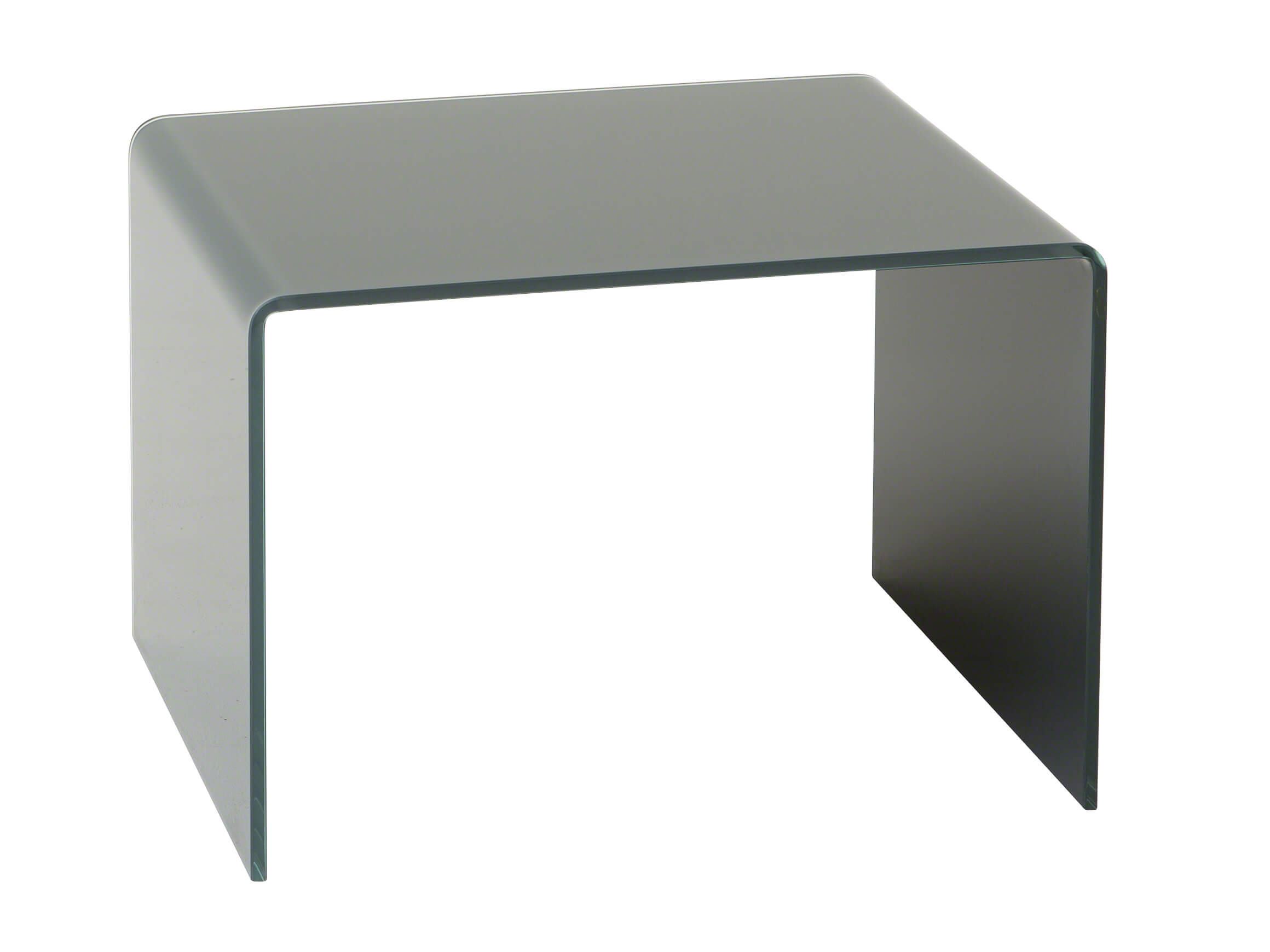 Stella side table, anthracite glass, w 52 cm h 36 cm d 40 cm