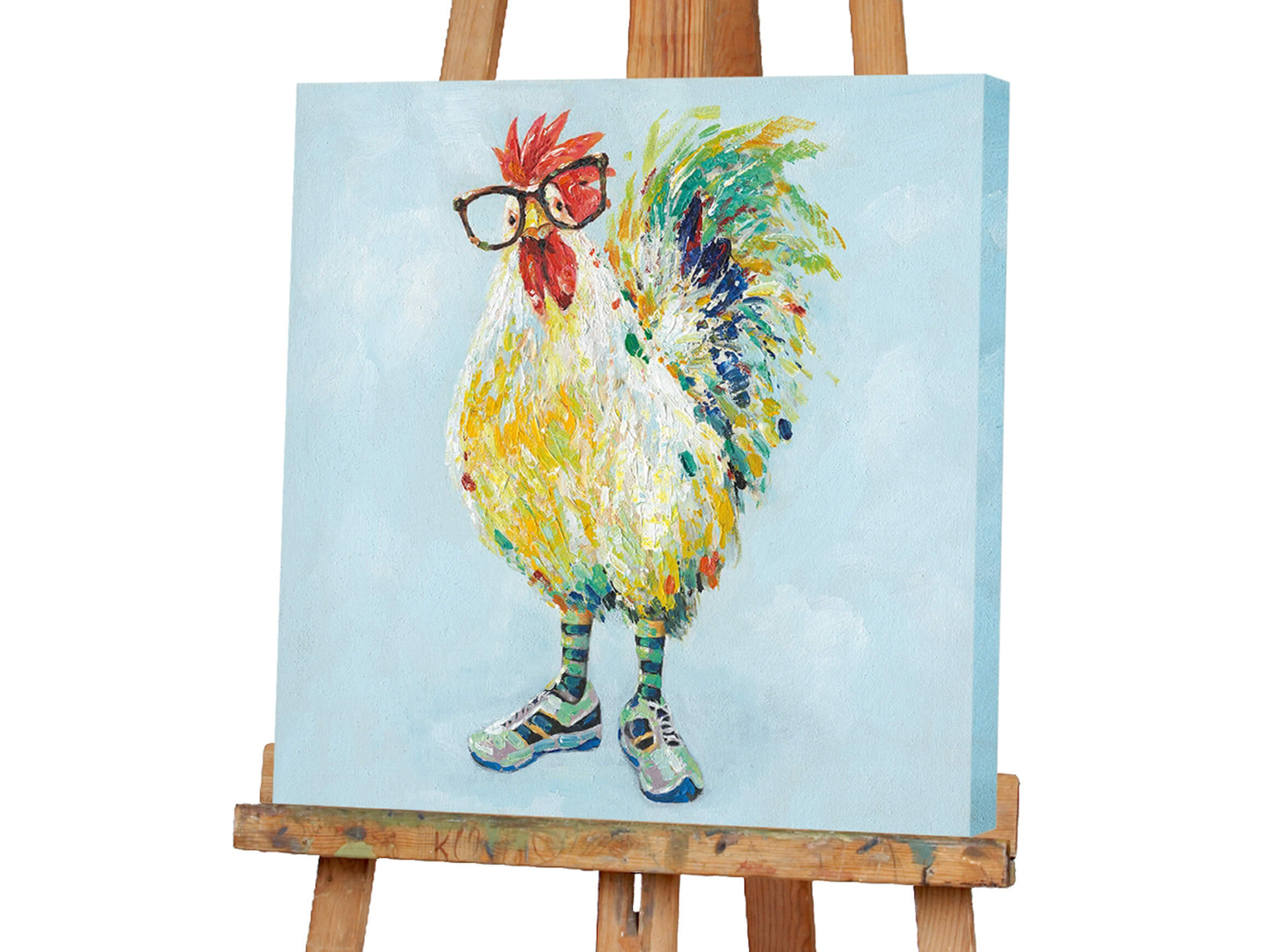 Bild Stolzer Hahn mit Brille image LAND