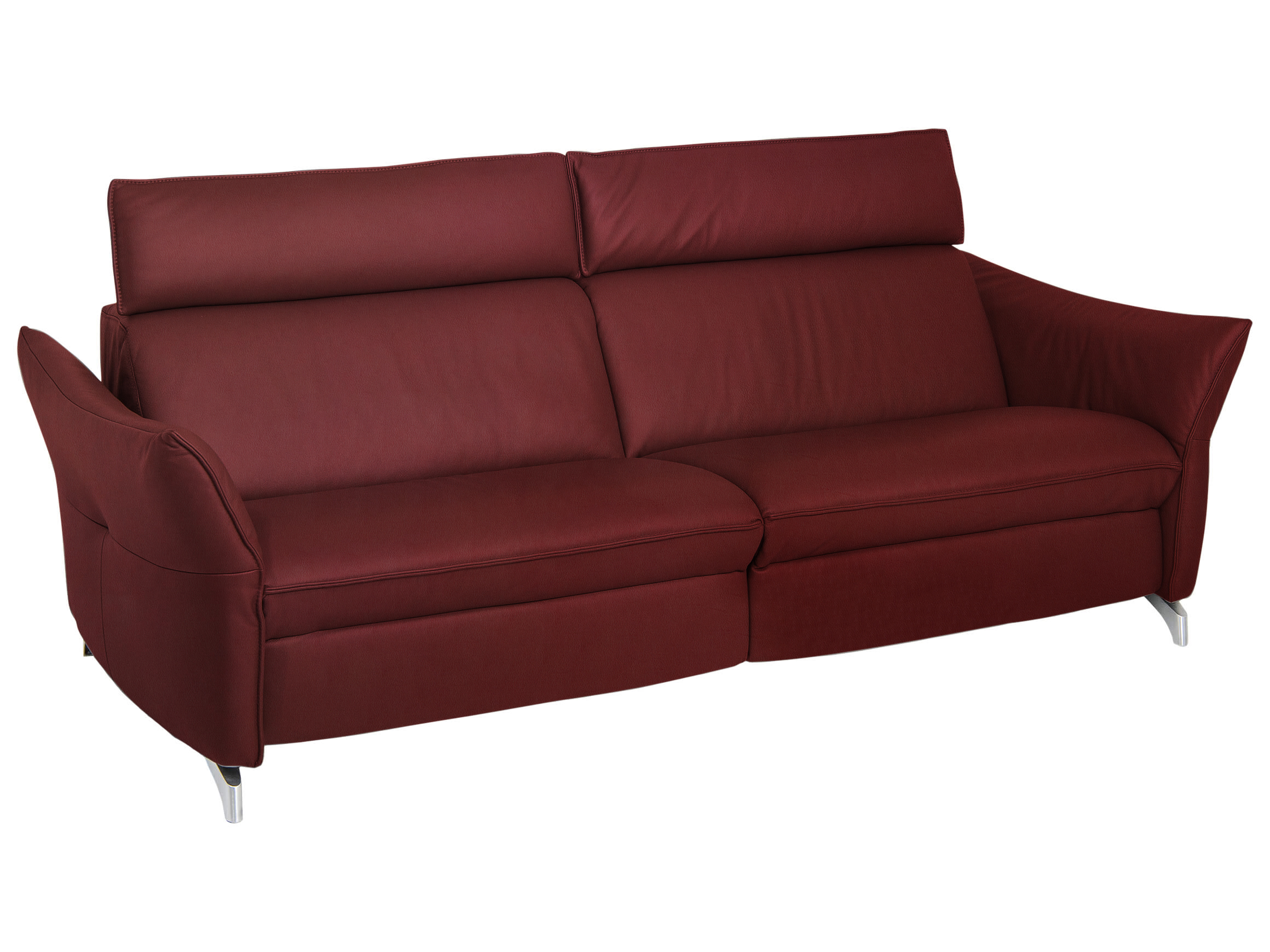 Sofa Catania Basic B: 224 cm Himolla / Farbe: Merlot / Material: Leder ...