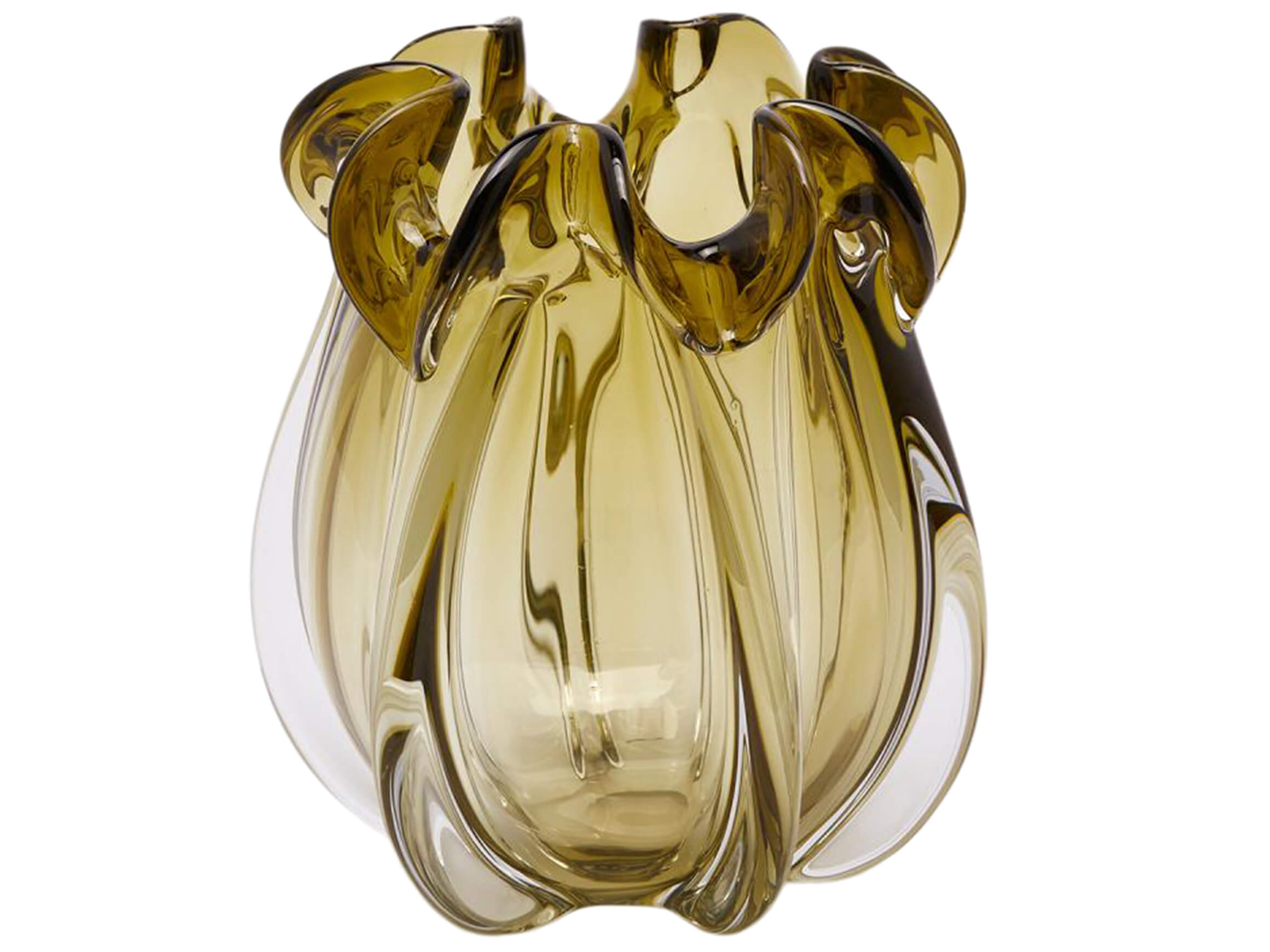 Vase Glas Olive H: 21 cm Edg