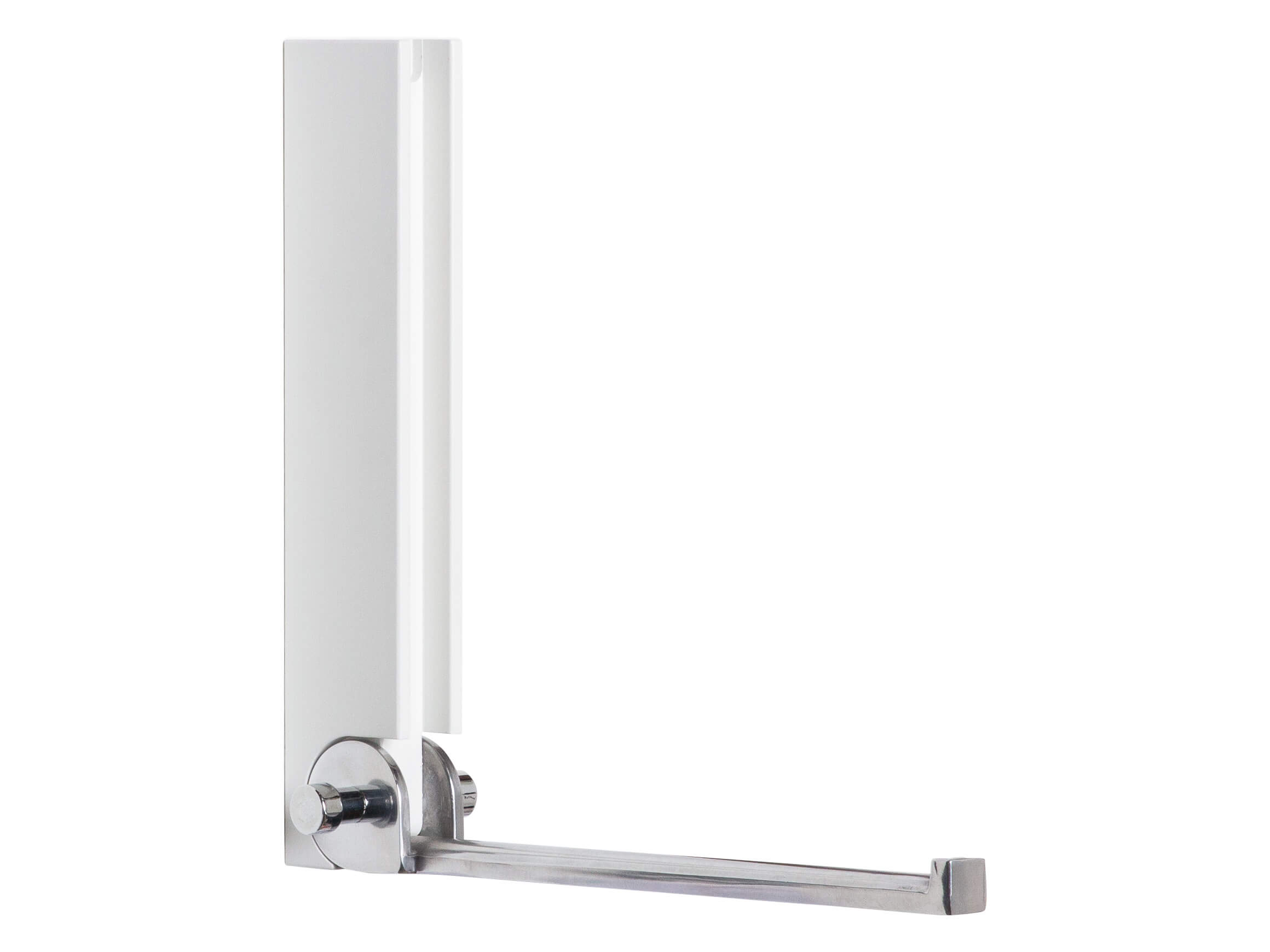 Oyster folding hook, polished aluminium, white lacquered wooden parts ...