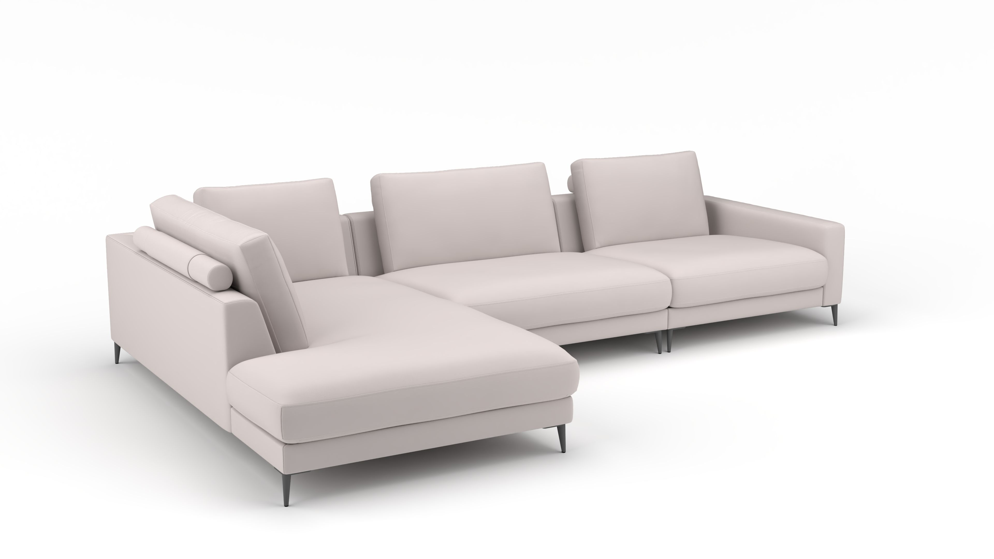 Sofa Mercury 1.5-Seater / White / Upholstery Material: Fabric