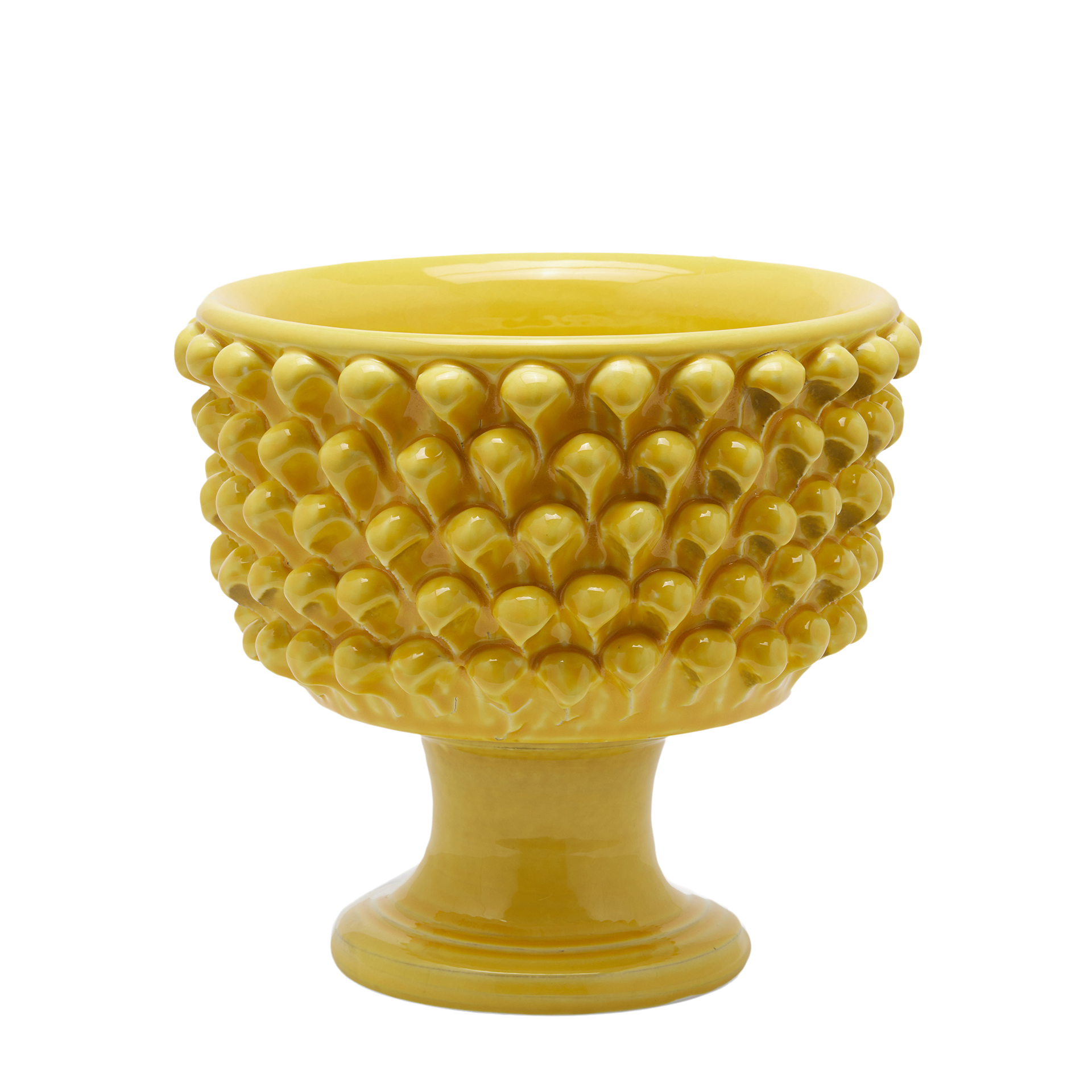 Pine cone vase Bowl with foot, ceramic H: 25 cm Edg