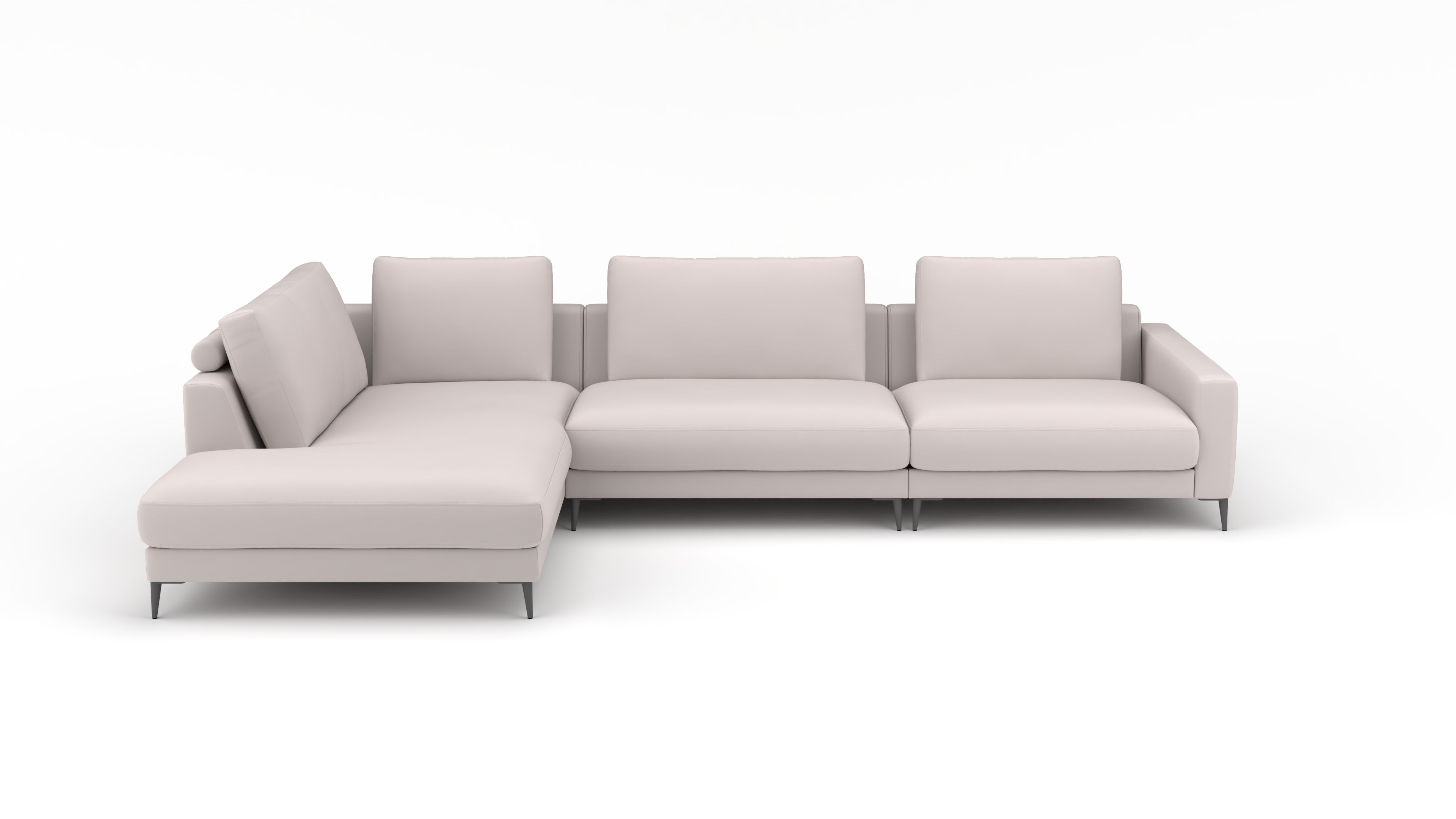 Sofa Mercury 1.5-Seater / White / Upholstery Material: Fabric