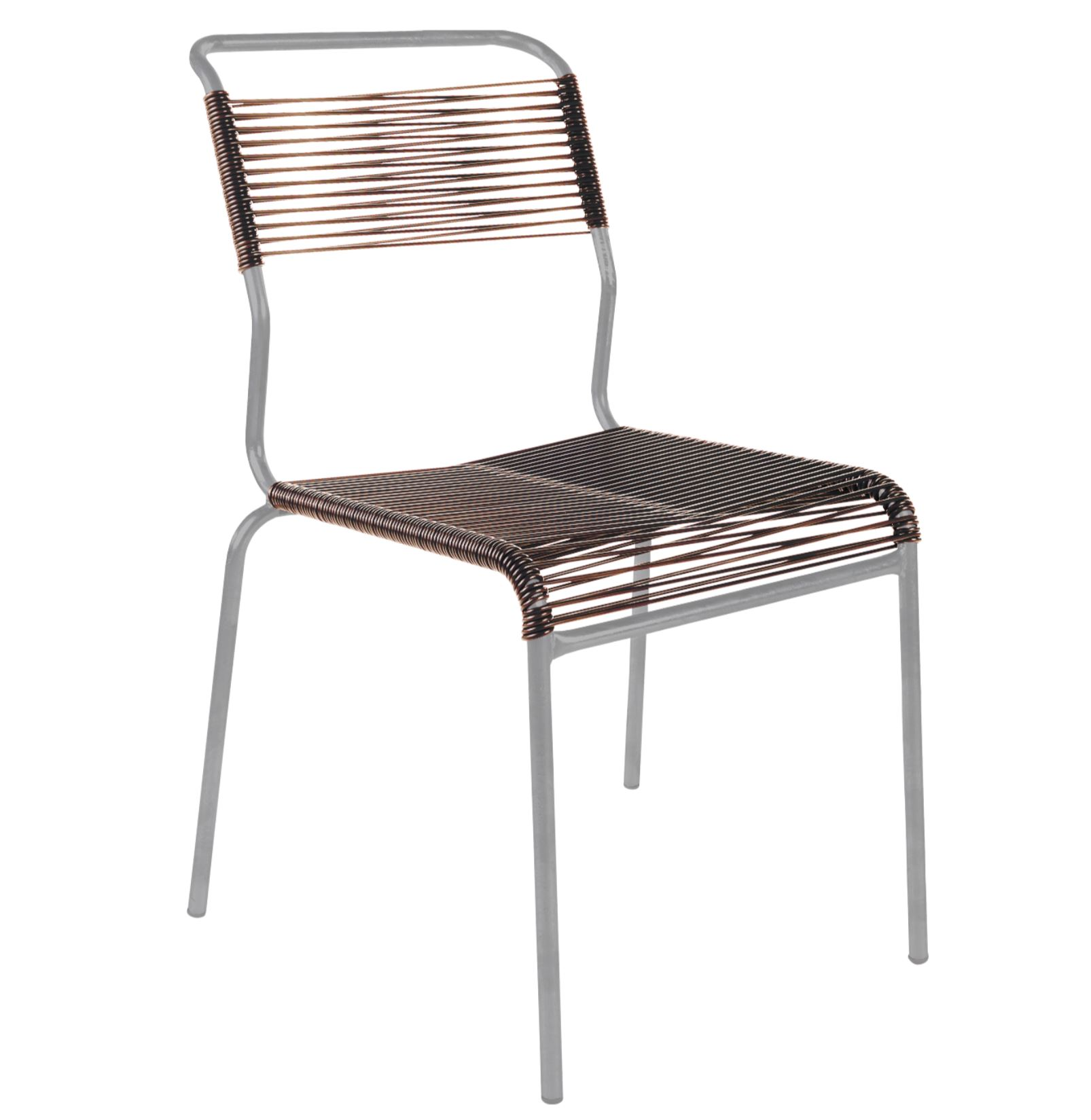 Spaghetti chair Säntis Schaffner / Colour: Brown transparent