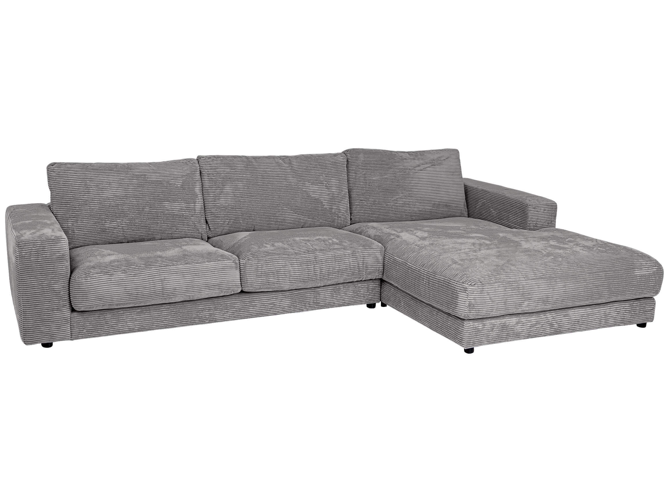 Corner sofa Samson Basic Candy / Colour: Cord Dark Grey / Material: Basic fabric