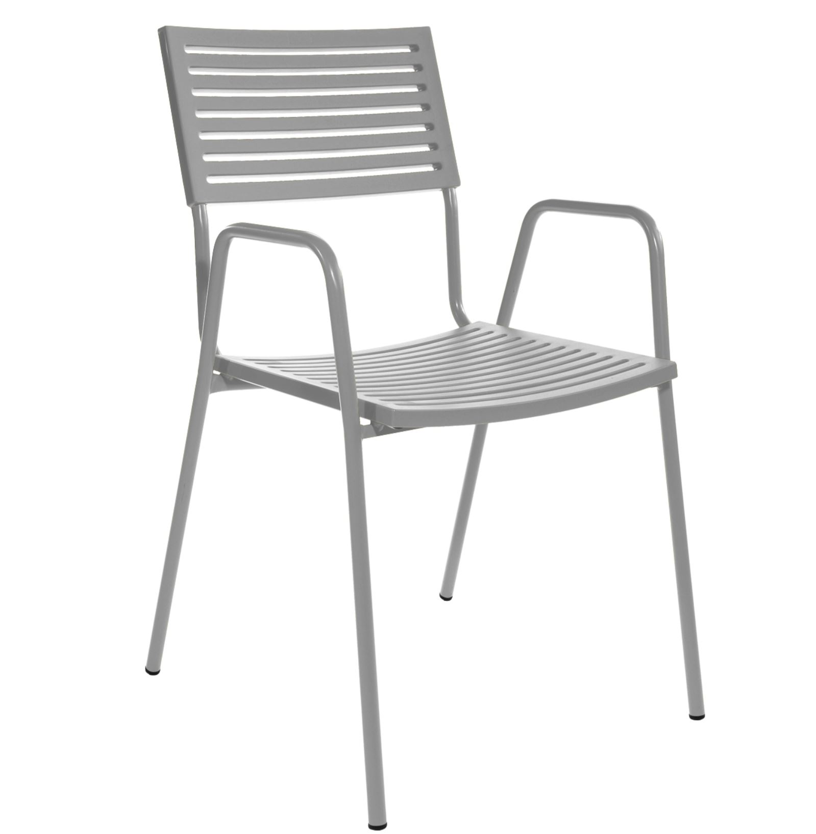 Lamello garden chair with armrests Schaffner / colour: aluminium