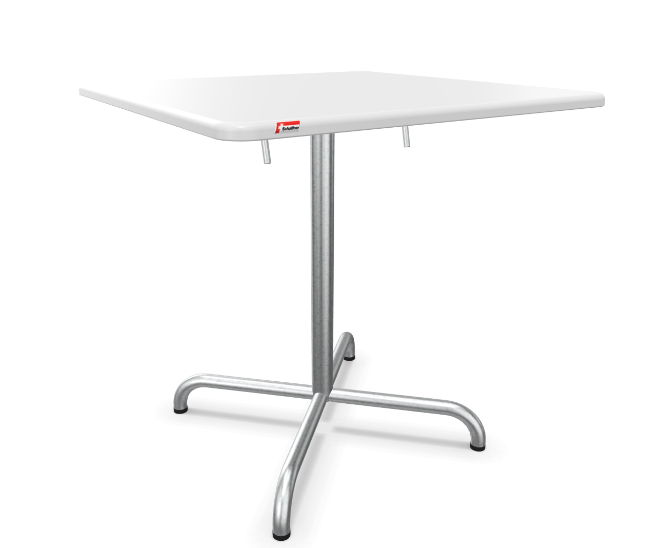 Table Davos Carré de Schaffner / Couleur : Blanc / Dimensions : 70 x 70 cm
