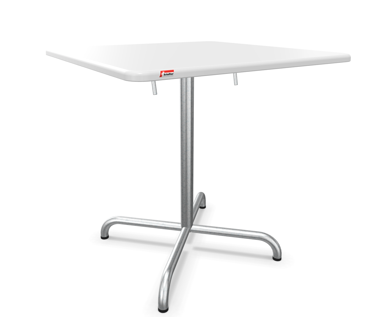 Table Davos Carré de Schaffner / Couleur : Blanc / Dimensions : 70 x 70 cm