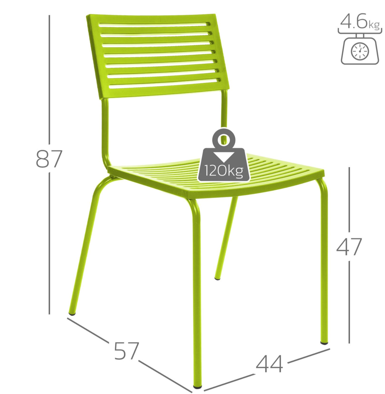 Lamello garden chair without armrests Schaffner / colour: orange