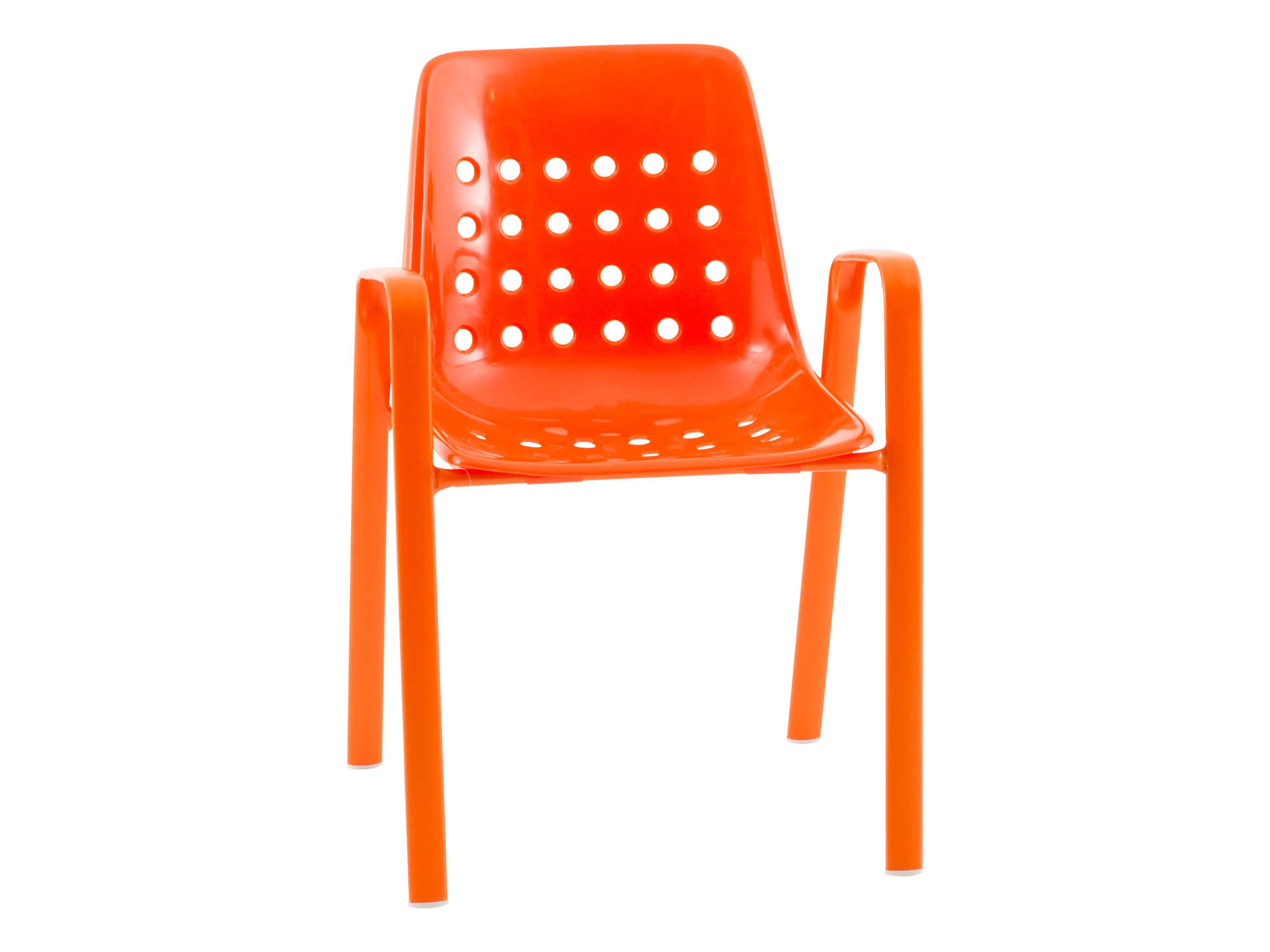 Bermuda garden chair with round oval armrest Schaffner / colour: orange