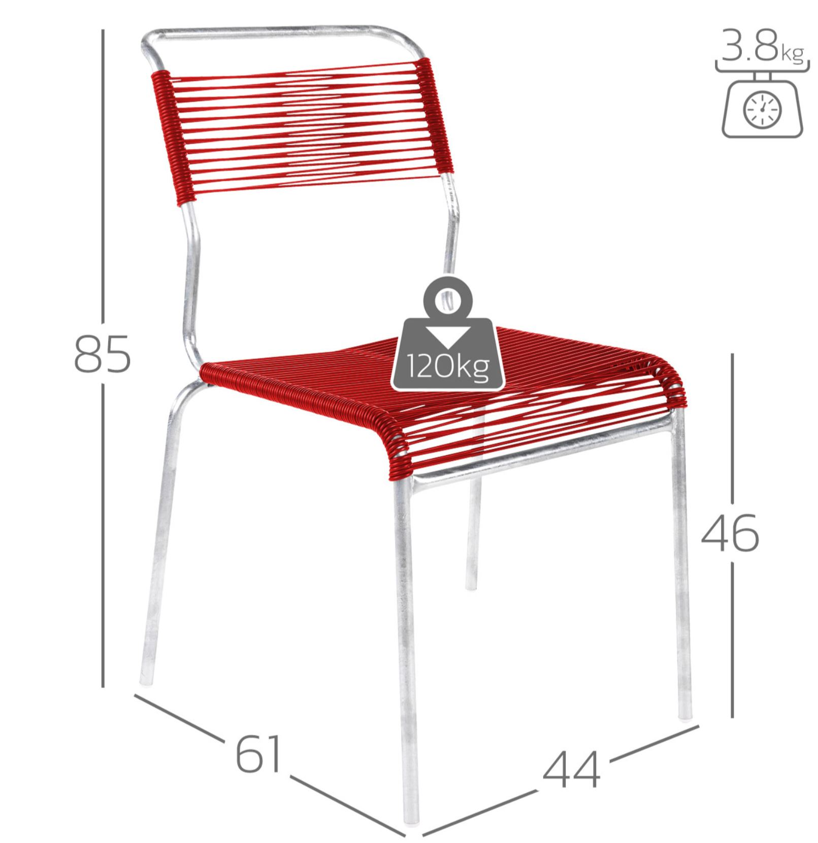 Säntis spaghetti chair Schaffner / Colour: pastel brown