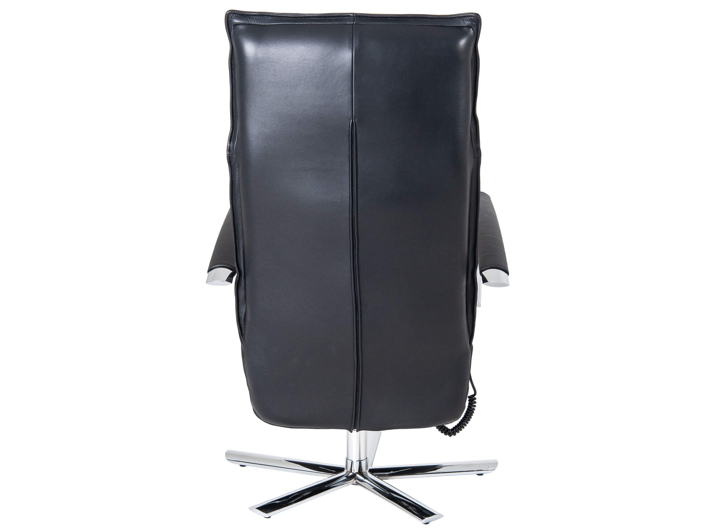 Relaxer Colin Motorisch Strässle / Farbe: Schwarz / Bezugsmaterial: Leder