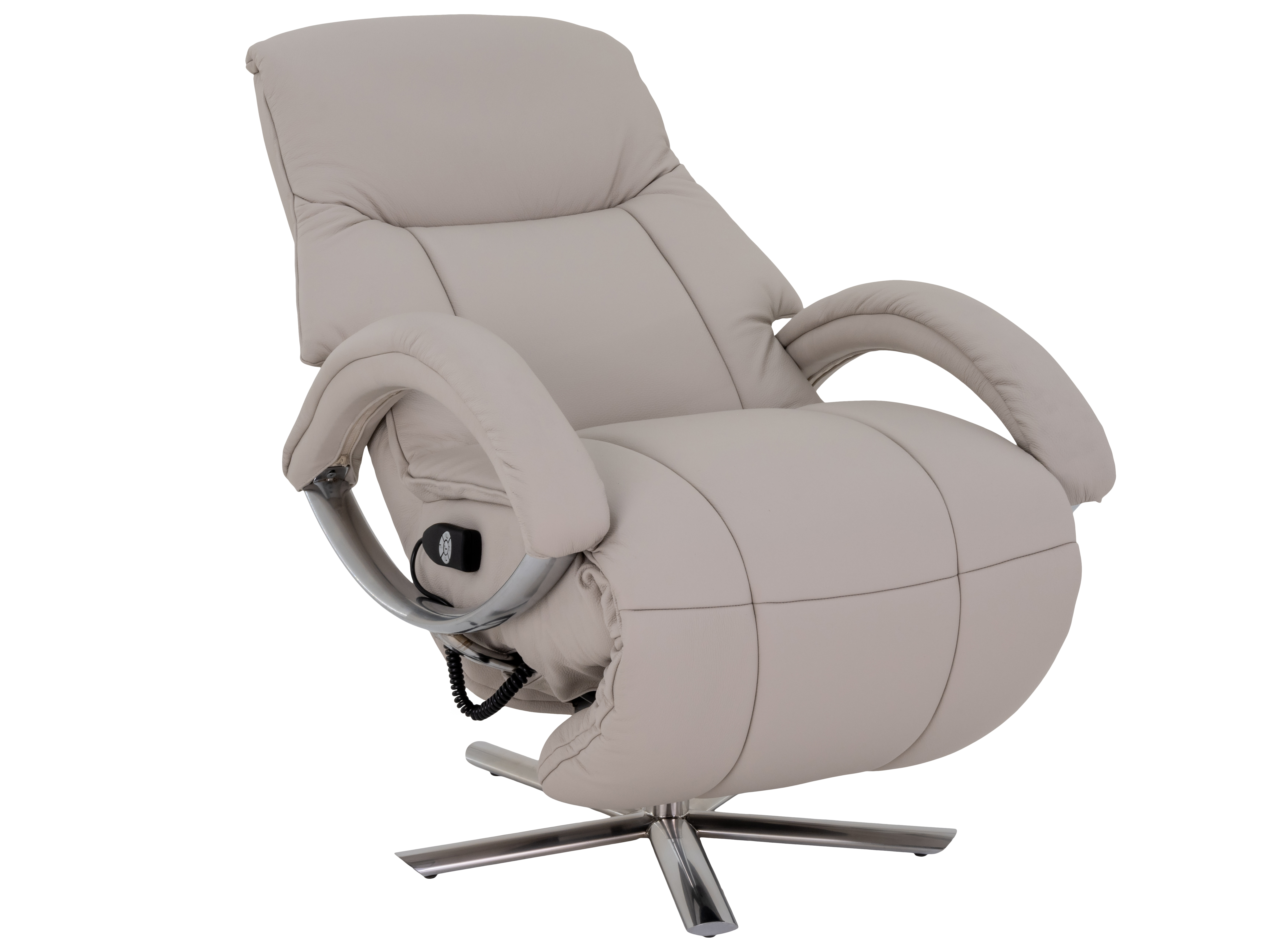 Relaxer Colin Motorisch Strässle / Farbe: Schwarz / Bezugsmaterial: Leder