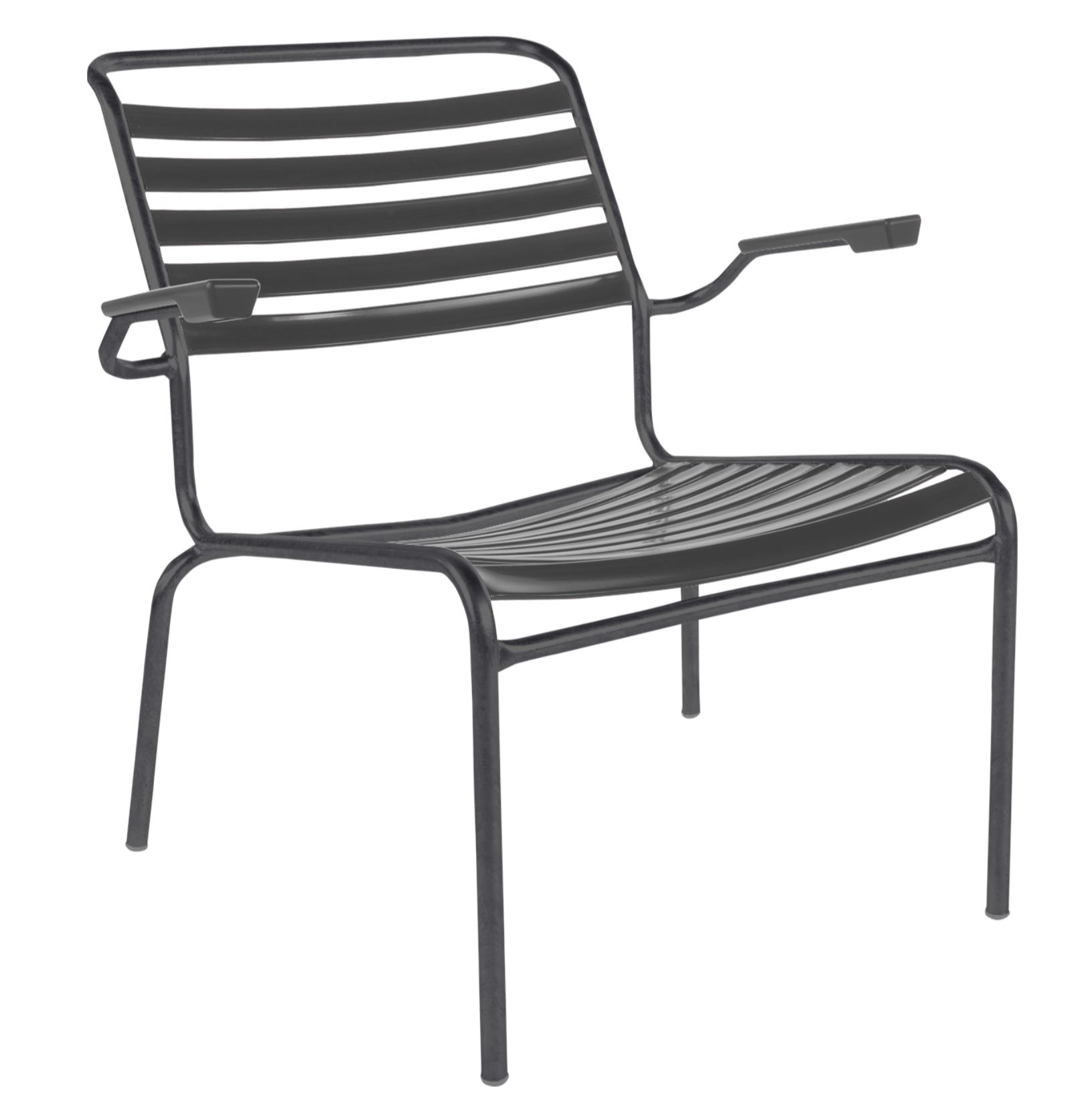 Lättli-Lounger Säntis mit Armlehnen Schaffner / Farbe: Anthrazit