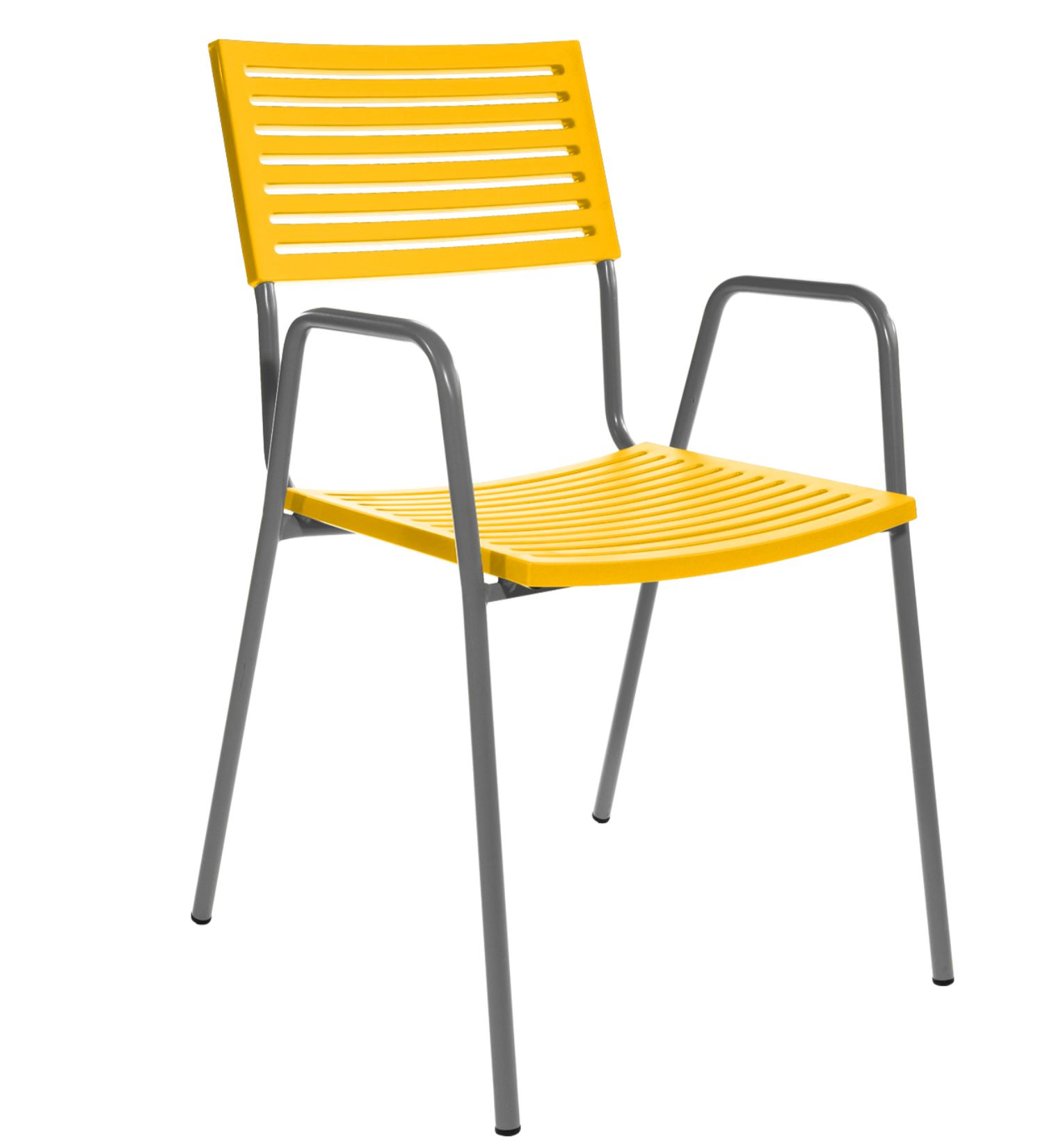 Lamello garden chair with armrests Schaffner / colour: yellow