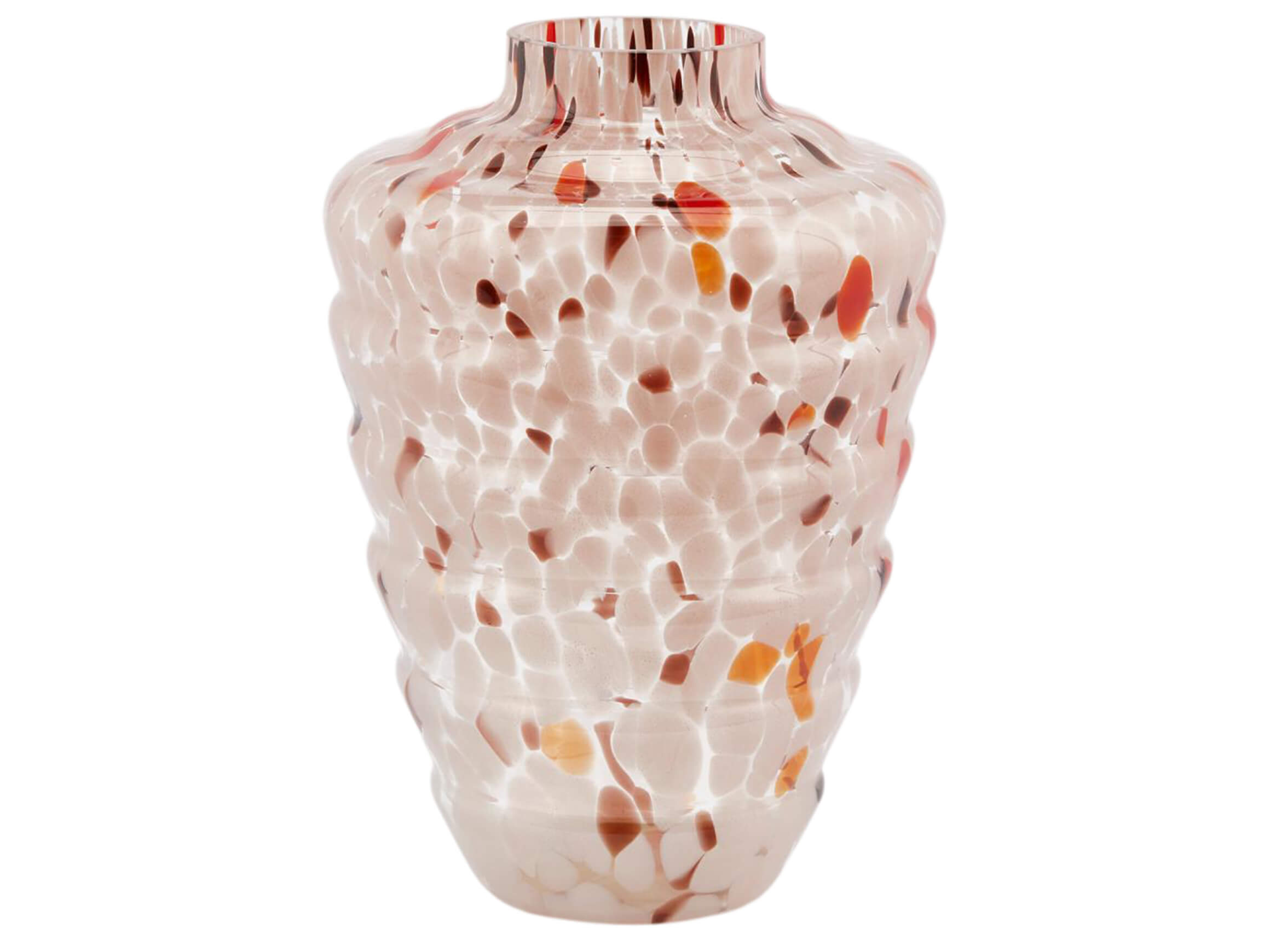 Vase Glas Getupft Rosa H: 12 cm Edg