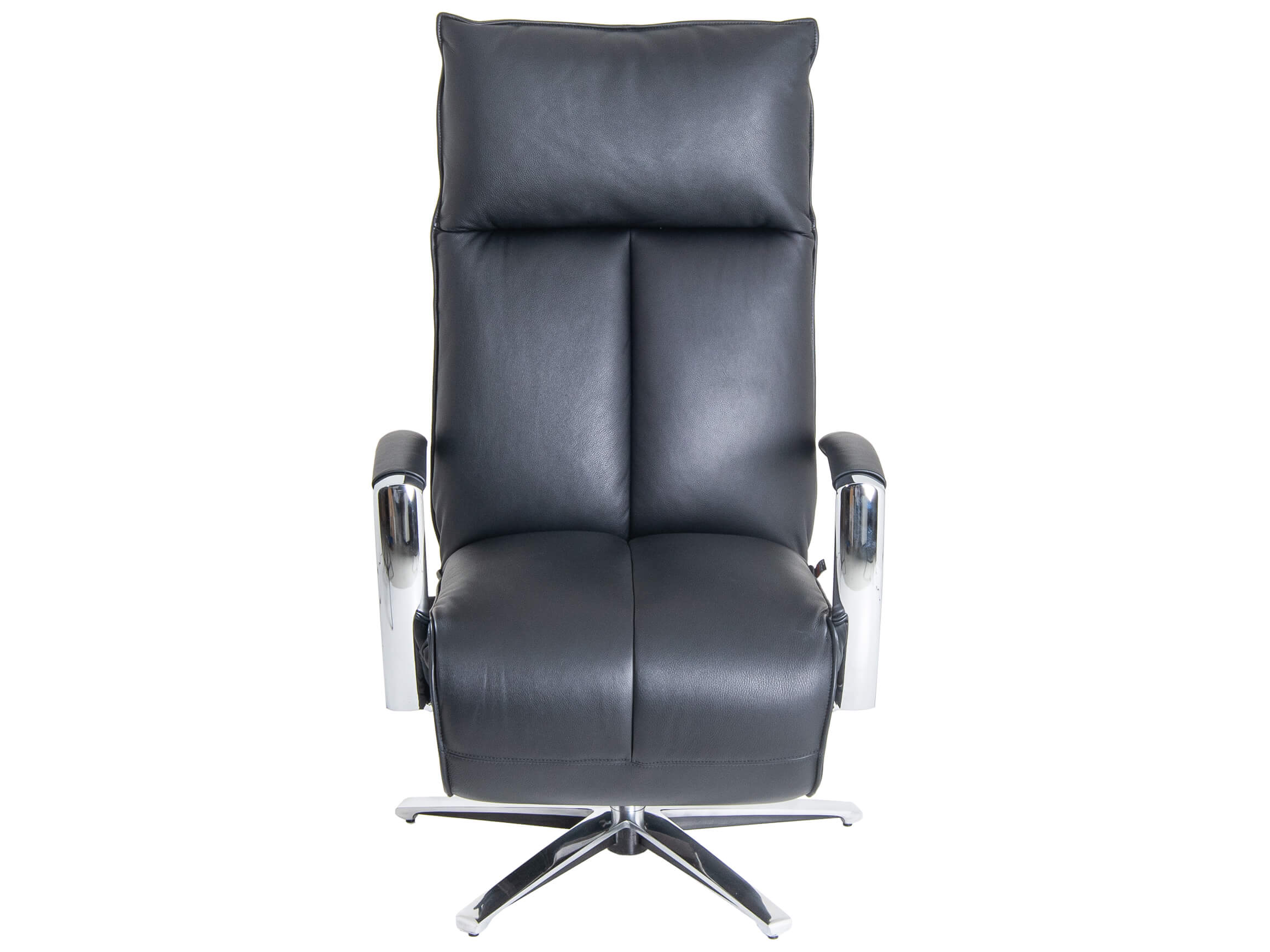 Relaxer Colin Motorisch Strässle / Farbe: Schwarz / Bezugsmaterial: Leder
