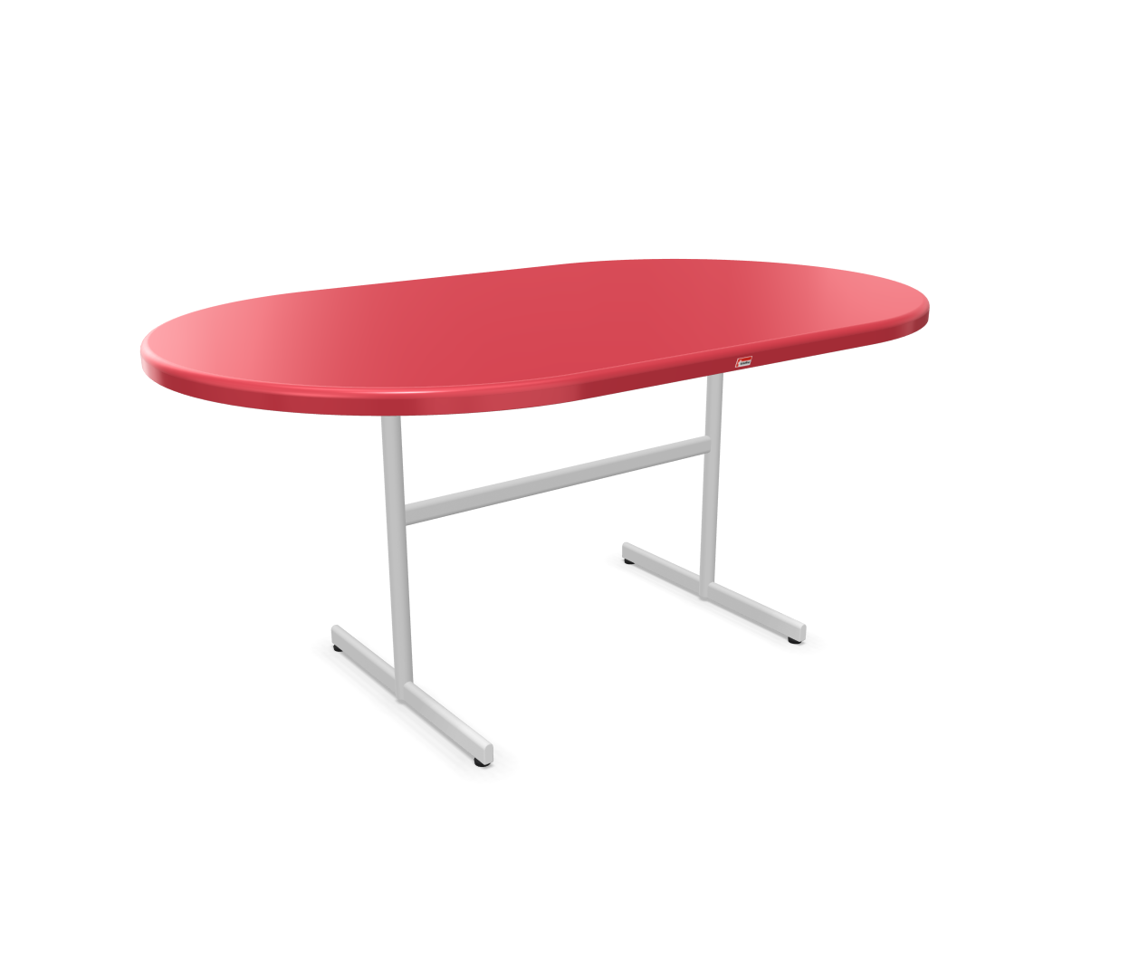 Table Bodensee Oval de Schaffner / Couleur : rouge / Dimensions : 160 x ...