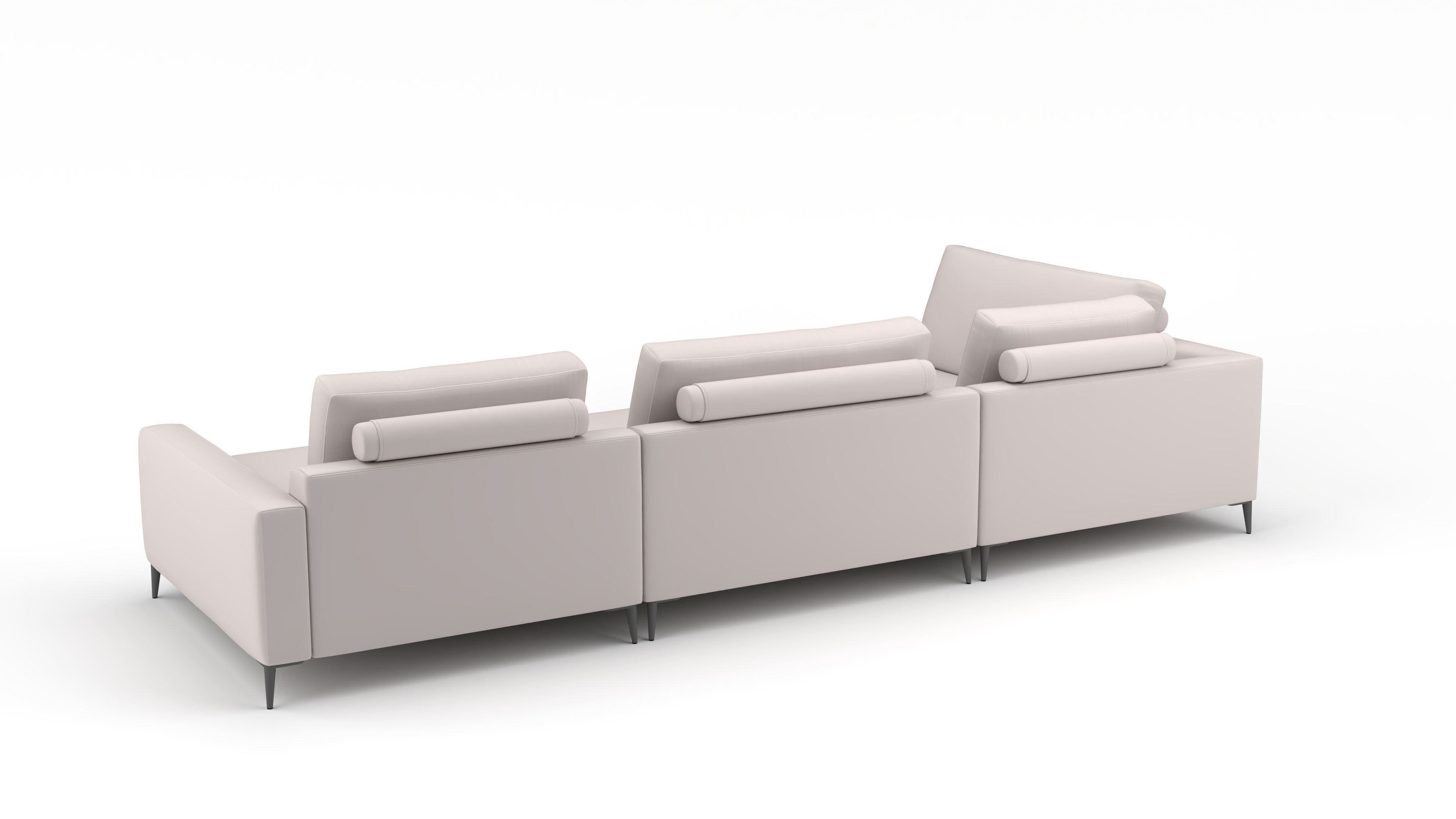 Sofa Mercury 1.5-Seater / White / Upholstery Material: Fabric