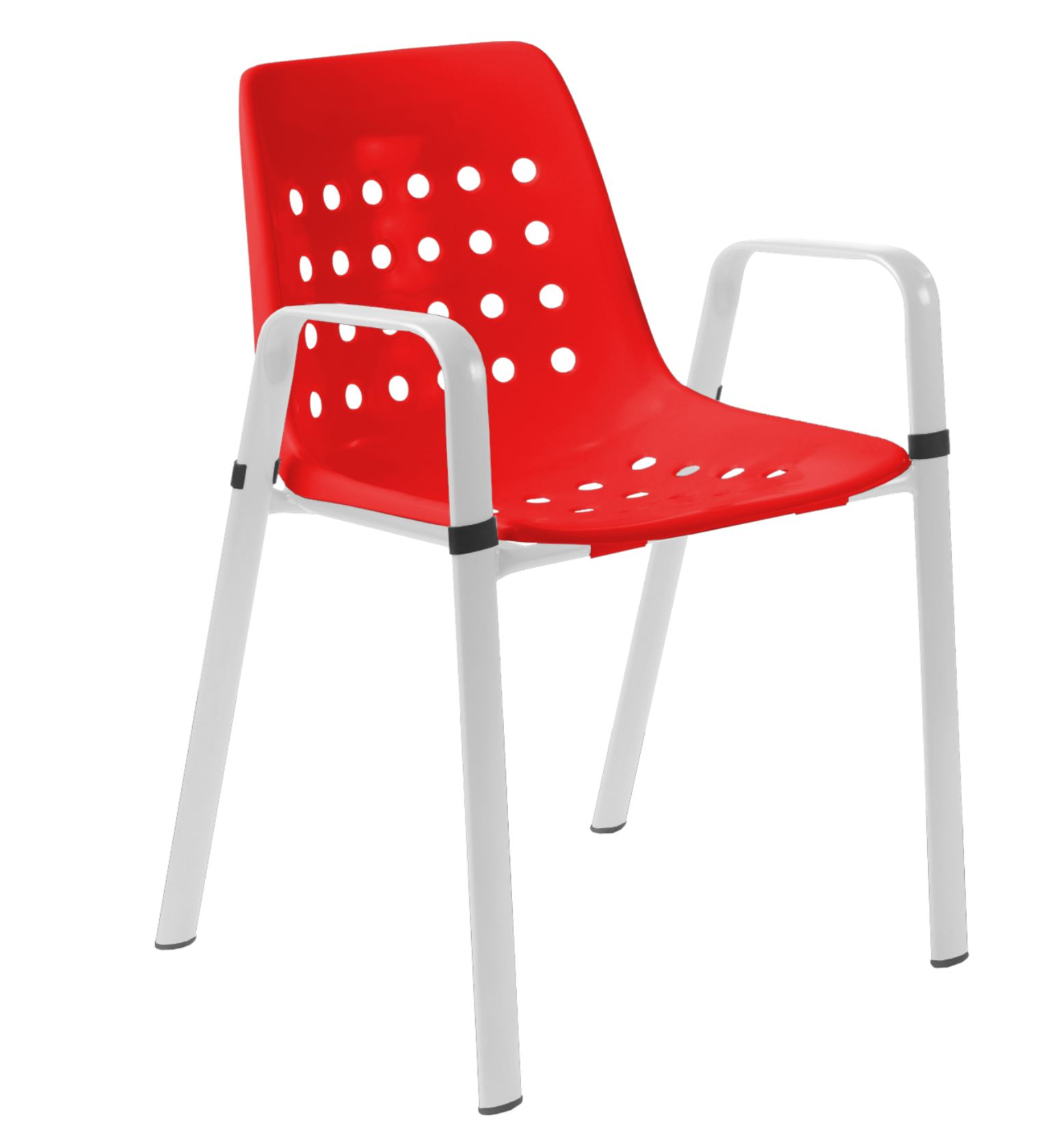 Gartenstuhl Bermuda mit Armlehne Rundoval Schaffner / Farbe: Rot