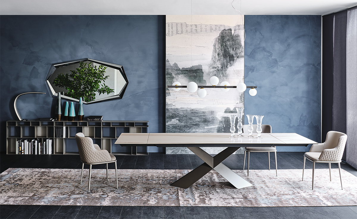 Tyron Cotopaxi dining table Cattelan / colour: titanium marble