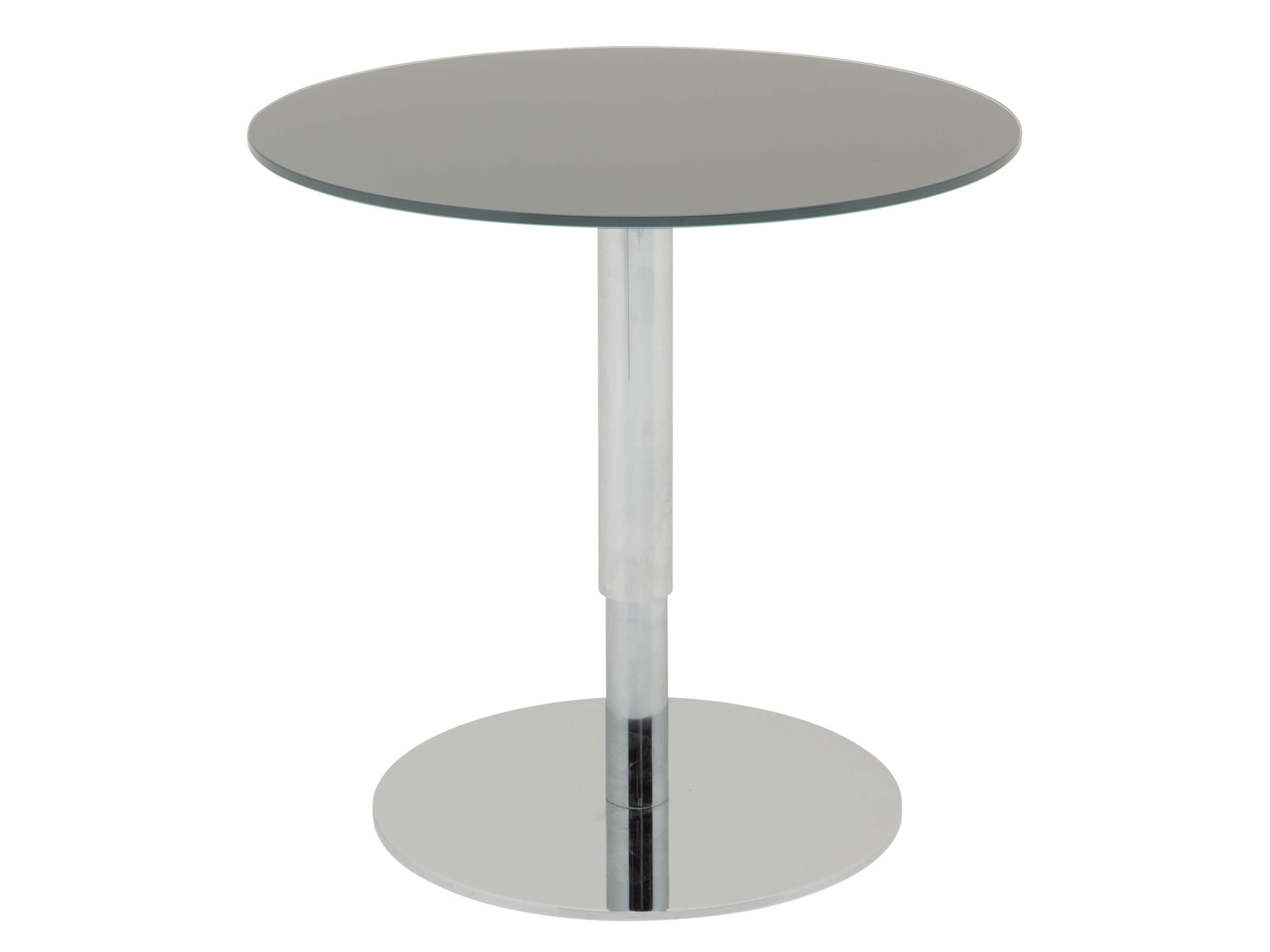 Sascha coffee table, round glass, height-adjustable,
