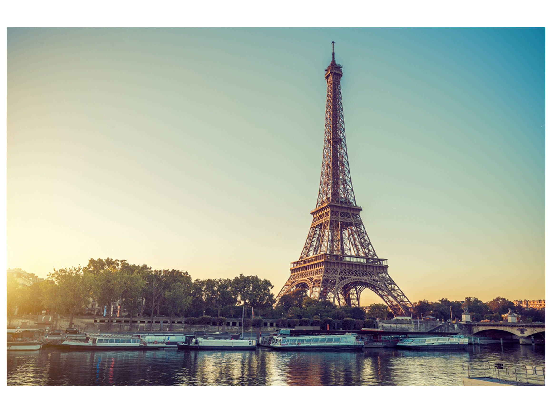 Digitaldruck auf Acrylglas Eiffelturm image LAND / Grösse: 120 x 80 cm