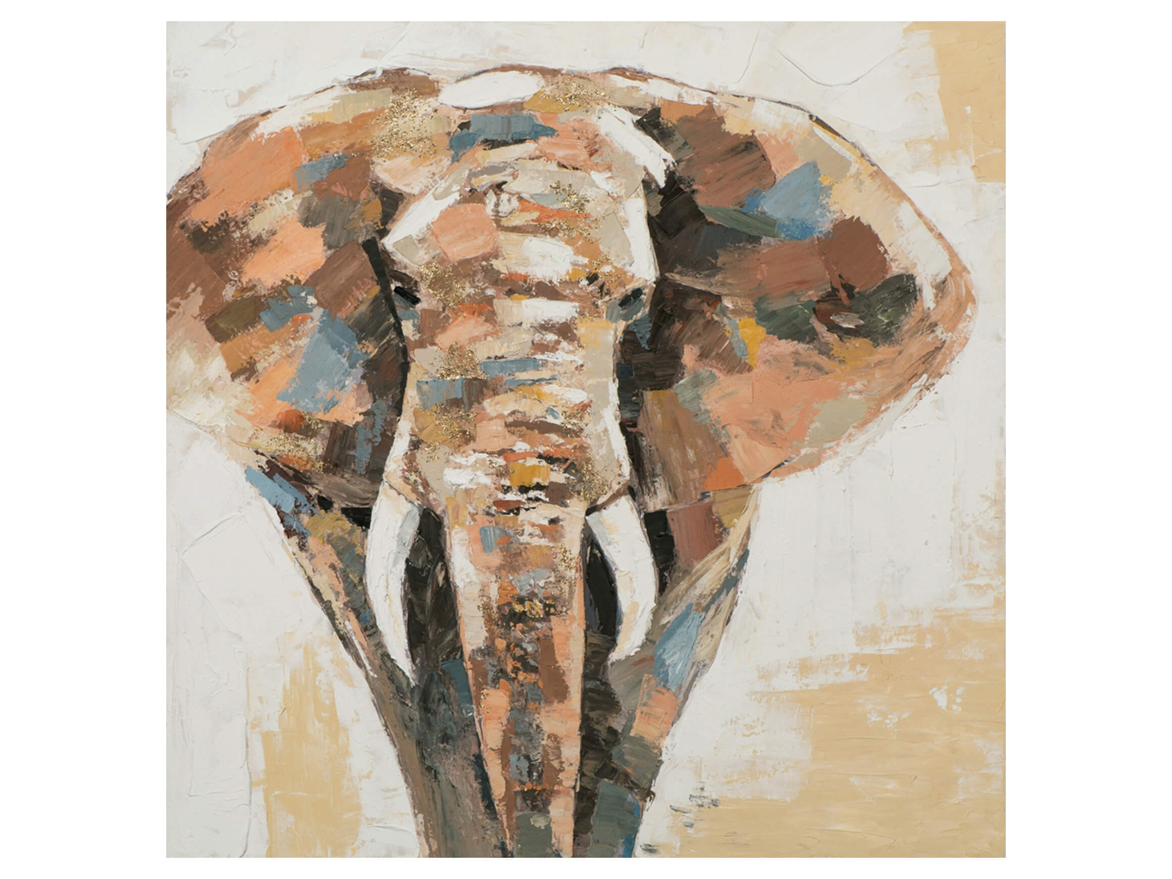 Picture Imposing elephant image LAND / Size: 90 x 90 cm
