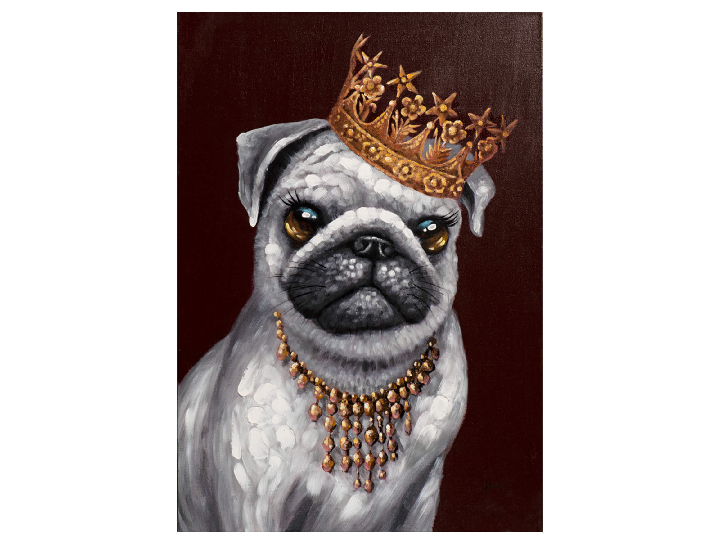 Bild Mops mit Goldener Krone image LAND